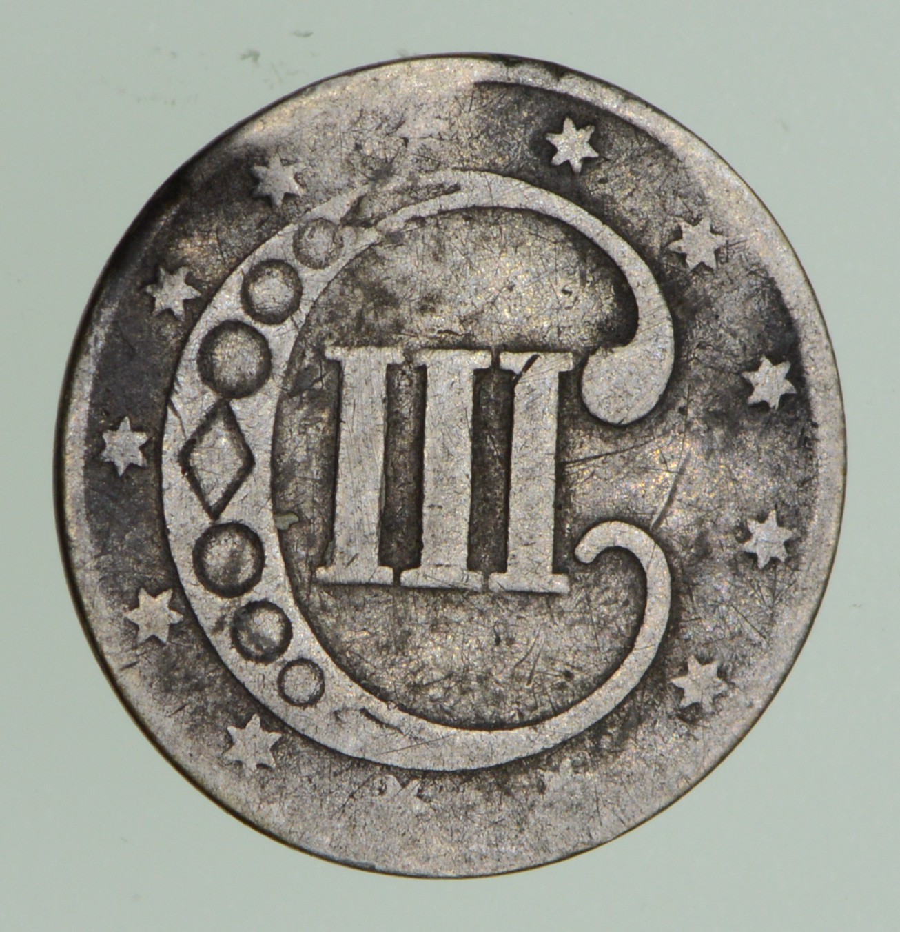 RARE Silver Trime - 1852 Three Cent Silver - 3 Cent Early US Coin ...