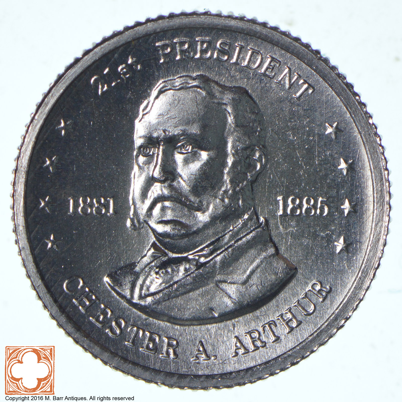 Rare Sterling Silver -Limited Edition - Chester A. Arthur - 1.3 Grams ...