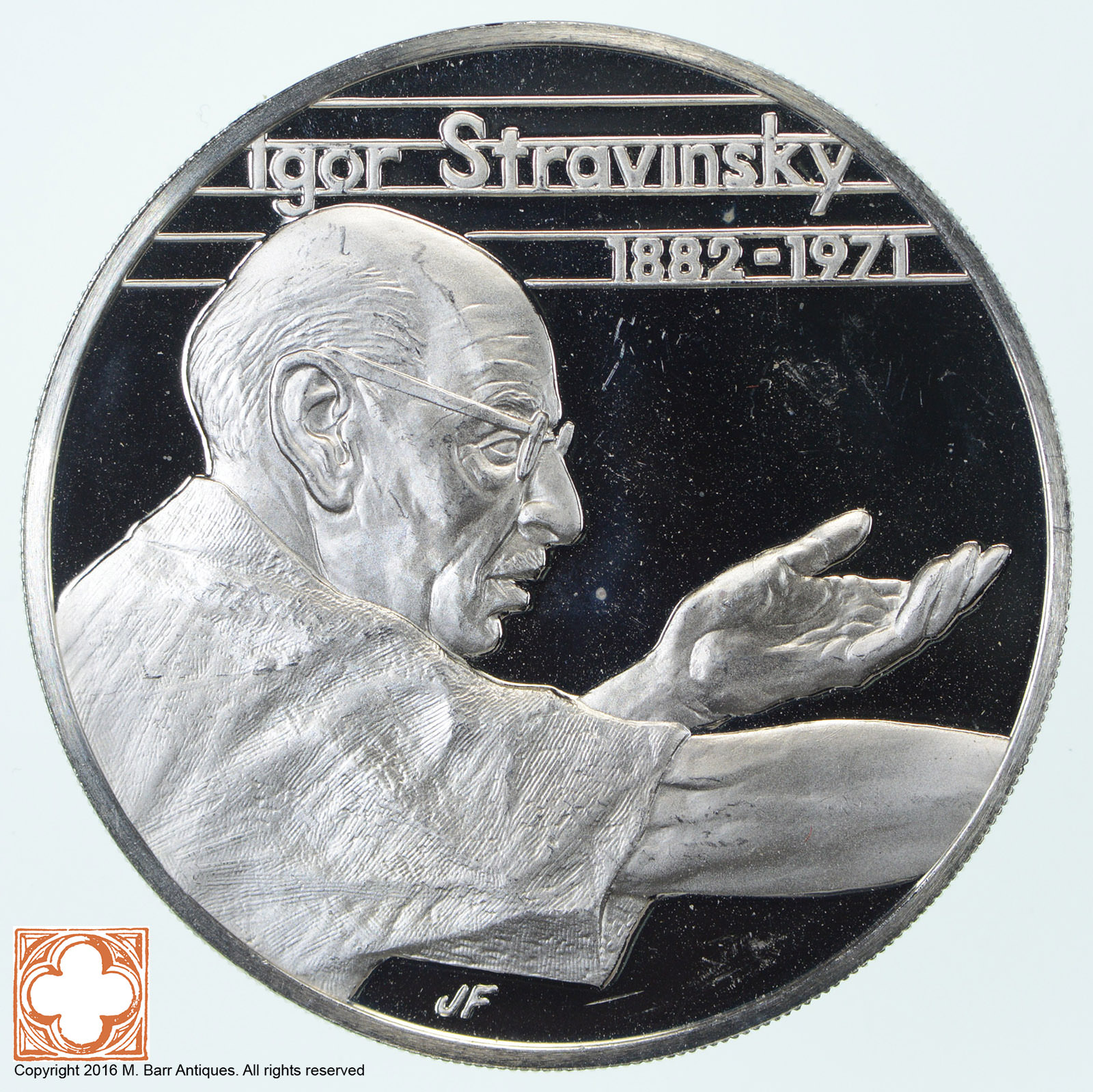 Rare Sterling Silver -Limited Edition - Igor Stravinsky - 26.1 Grams ...