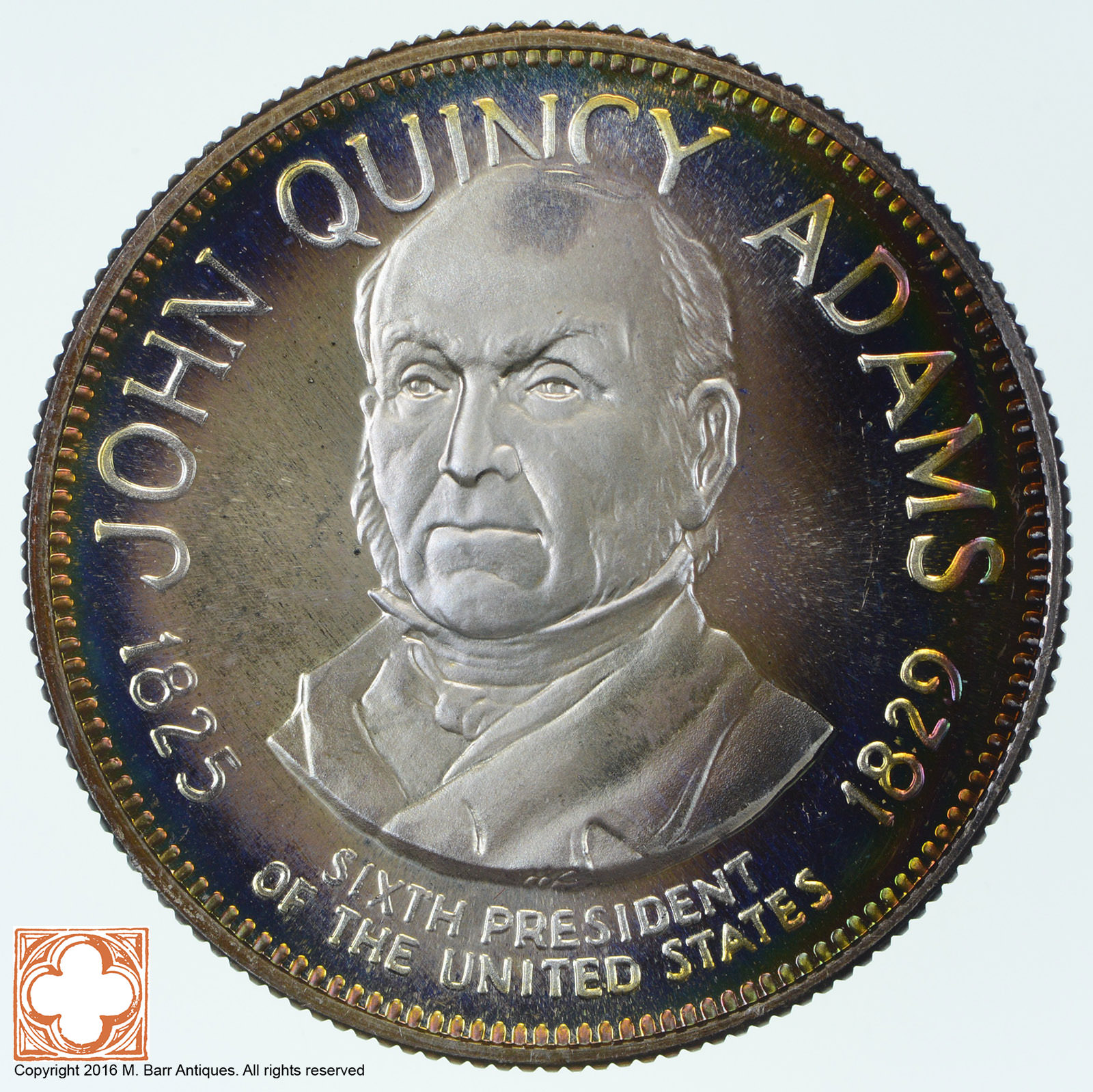 Rare Sterling Silver -Limited Edition - John Quincy Adams - 32.9 Grams ...
