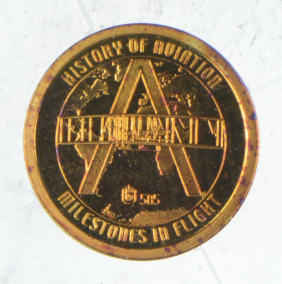REAL GOLD - History of Aviation Commemorative Coin | Property Room