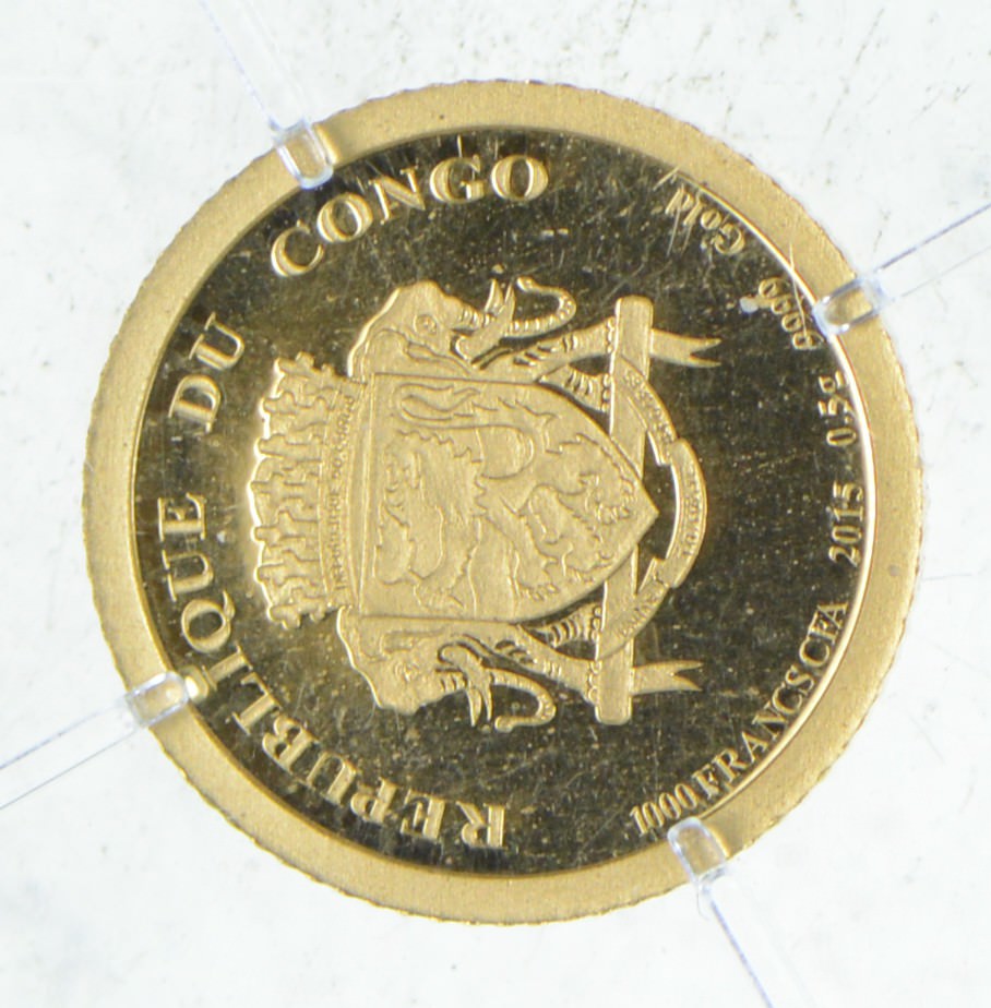 REAL GOLD - Republique du Congo Commemorative Coin | Property Room