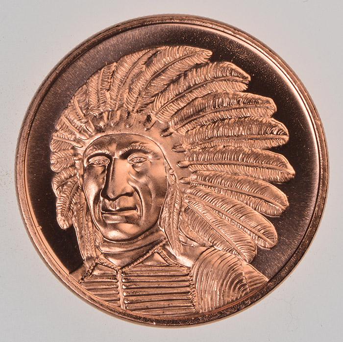 Red Cloud - Native American Series - 1 Oz .999 Fine Copper Round ...