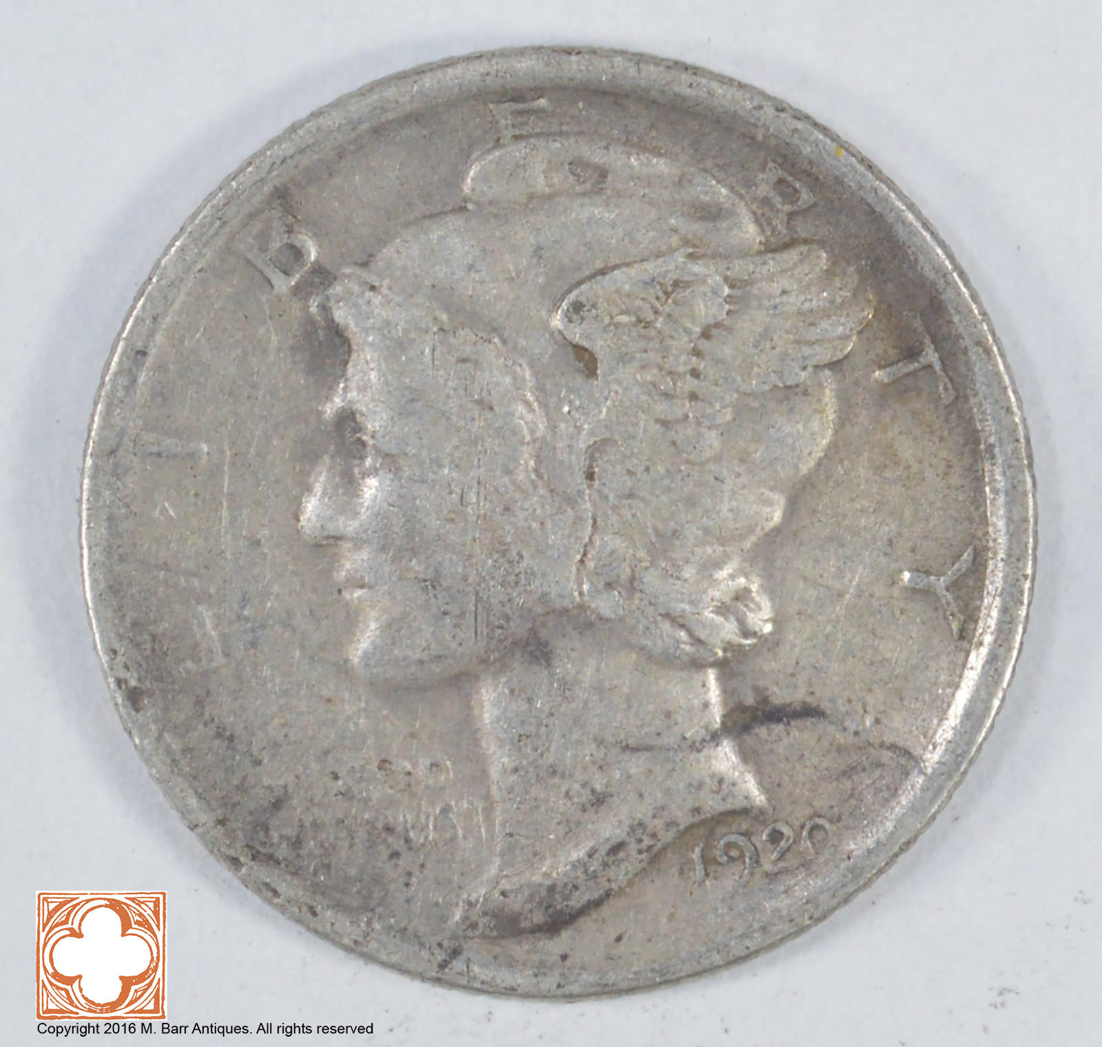 Roaring 1920'S - 1920 Mercury Liberty Head Silver Dime | Property Room