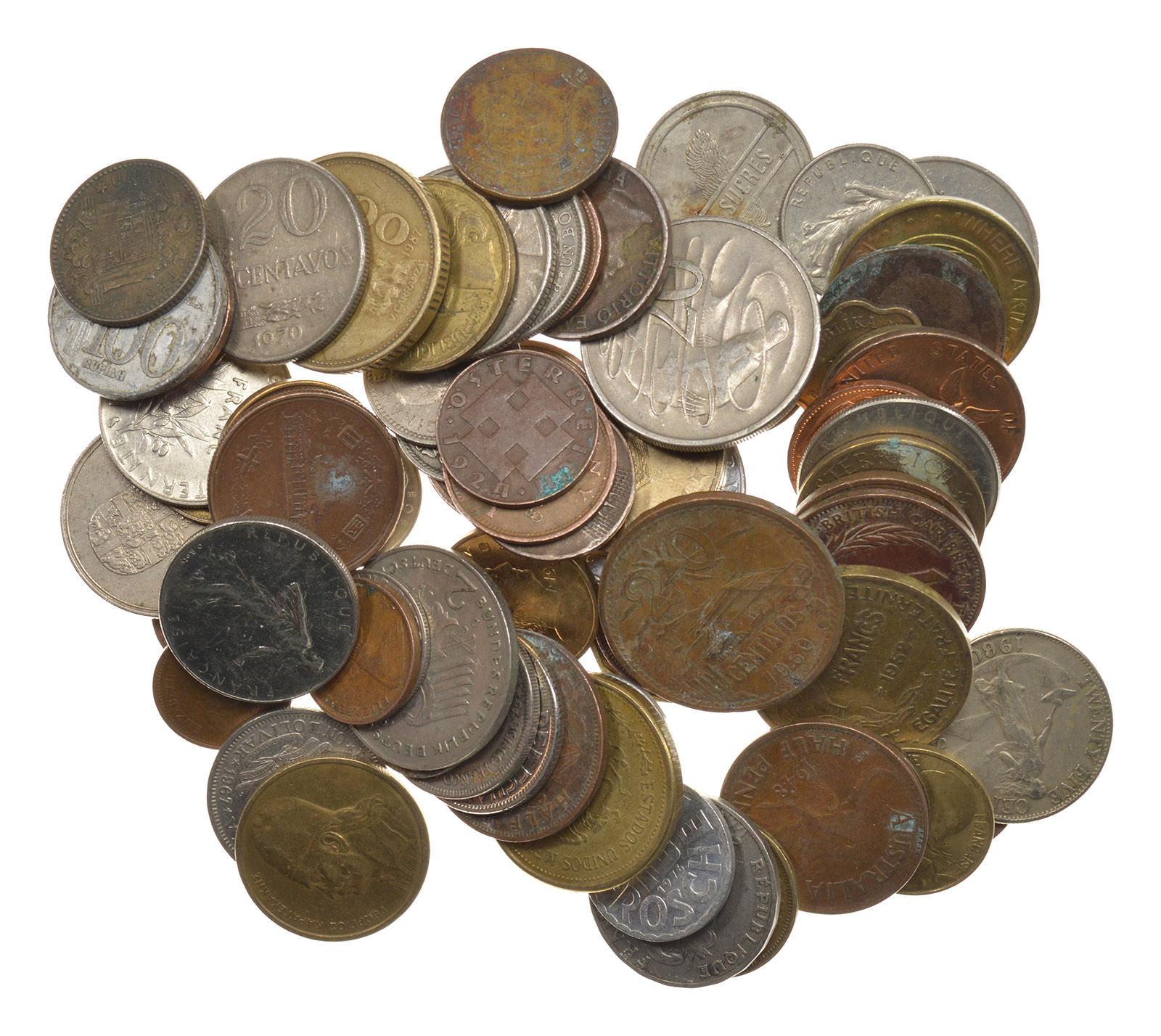 Roughly A POUND Of Mixed World Coins Great Mix Property Room roughly-a-pound-of-mixed-world-coins-great-mix-property-room