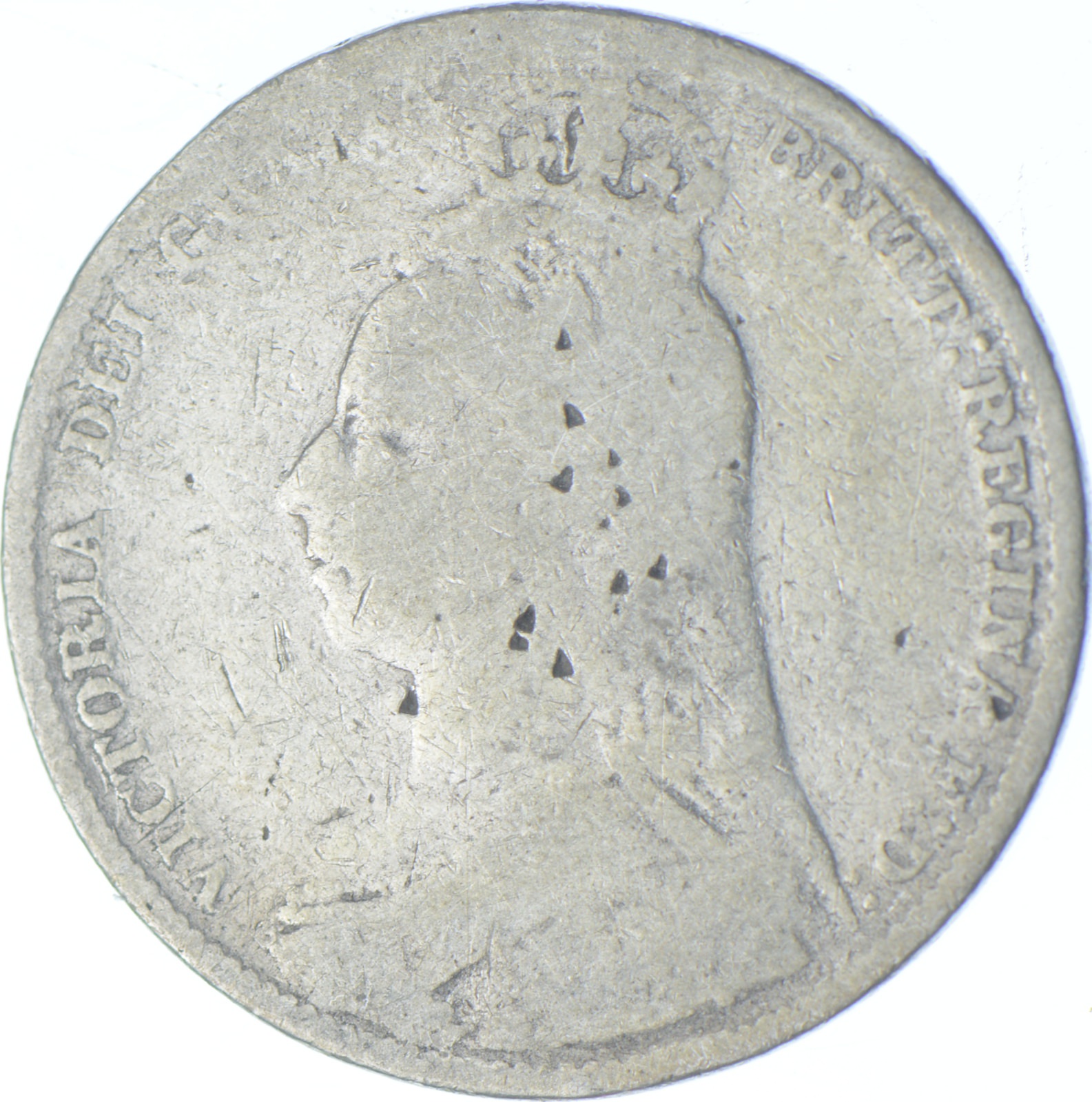 Roughly the Size of Quarter 1889 Great Britain 1 Shilling World Silver ...