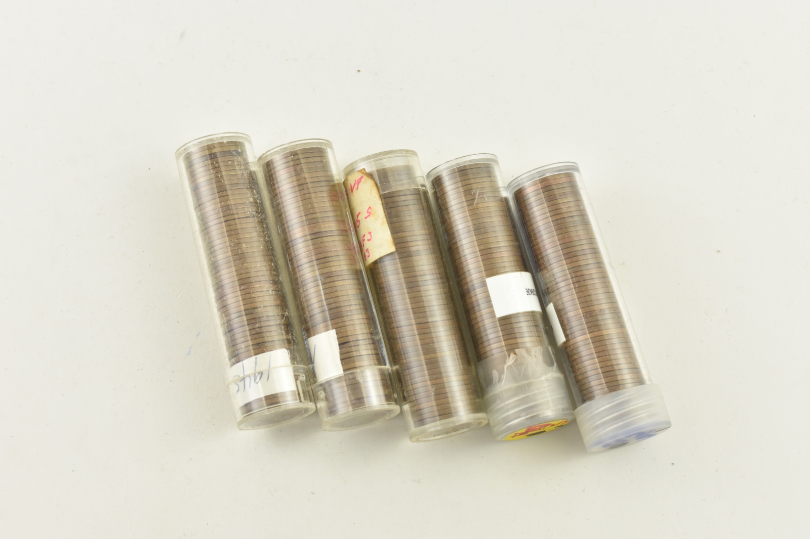 S MINT Mark ONLY - 1945 1949 1945 1940 1942 Lincoln Wheat Cent 5 Roll ...