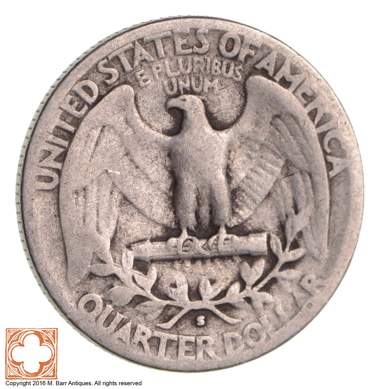 S' Mint Mark - TOUGH - 1944-S Washington Quarter - RARE | Property Room