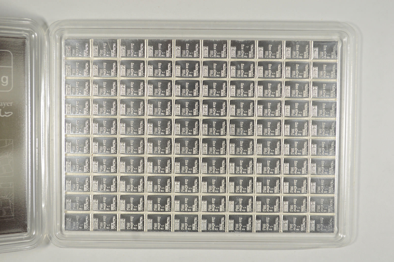 Sealed 100 X 1 gram Valcambi Suisse 100g 999 Fine Silver Break Apart ...