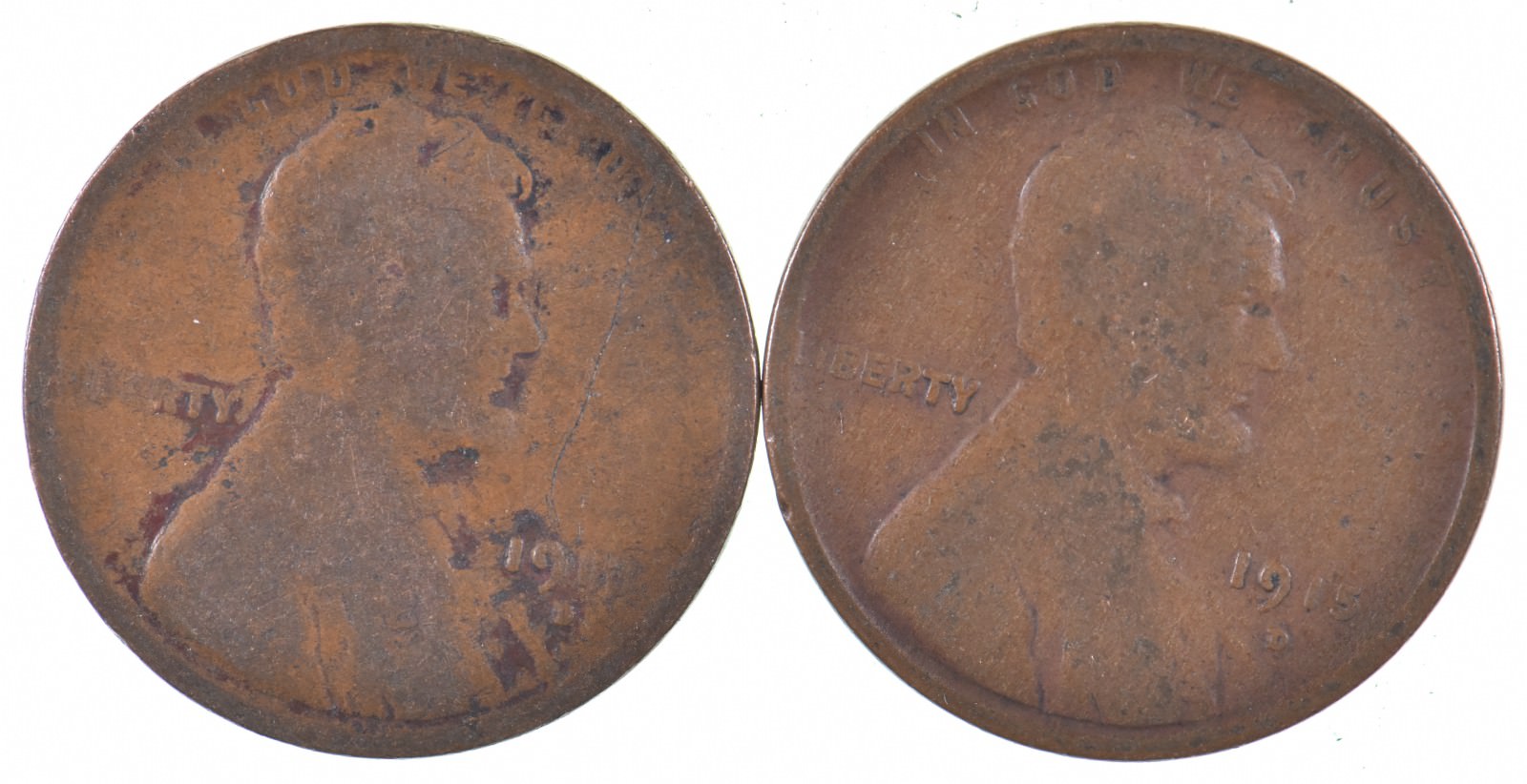 Semi Key 1913-D 1915-D Lincoln Wheat Cent Collection Lot Set | Property ...