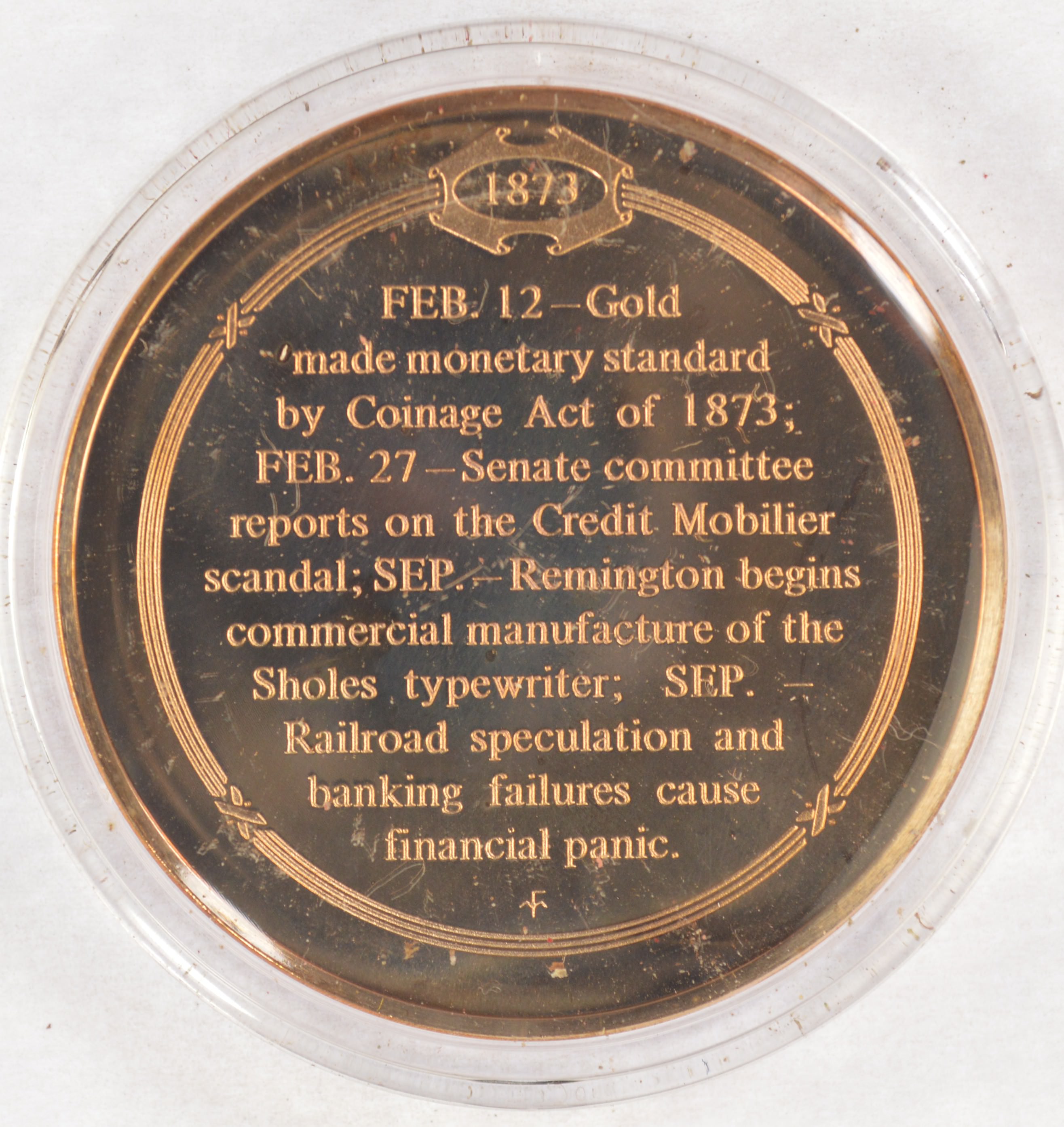 September, 1873 Thousands Ruined By Financial Panic - Bronze Historic ...