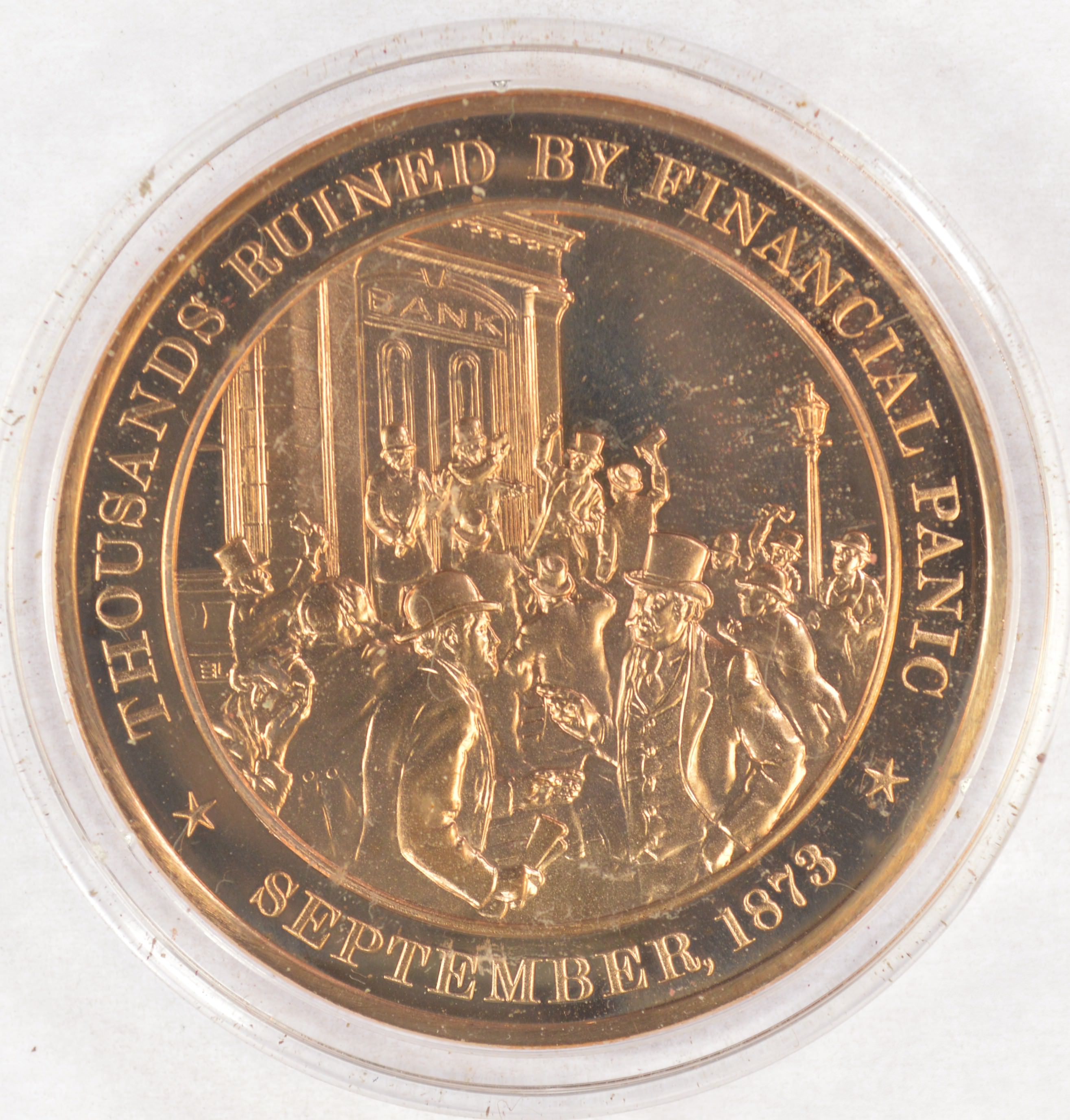 September, 1873 Thousands Ruined By Financial Panic - Bronze Historic ...