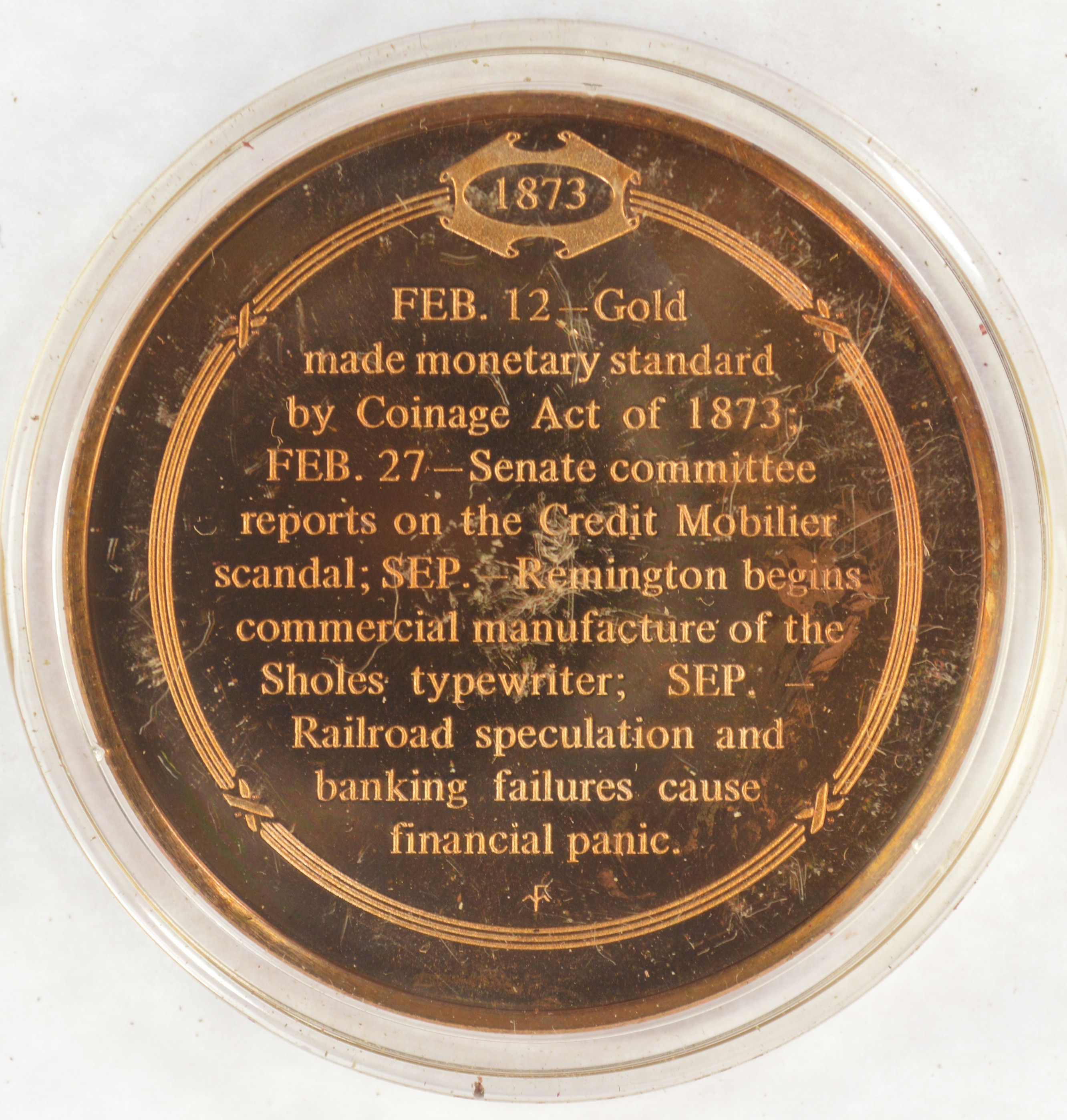 September, 1873 Thousands Ruined By Financial Panic - Bronze Historic ...