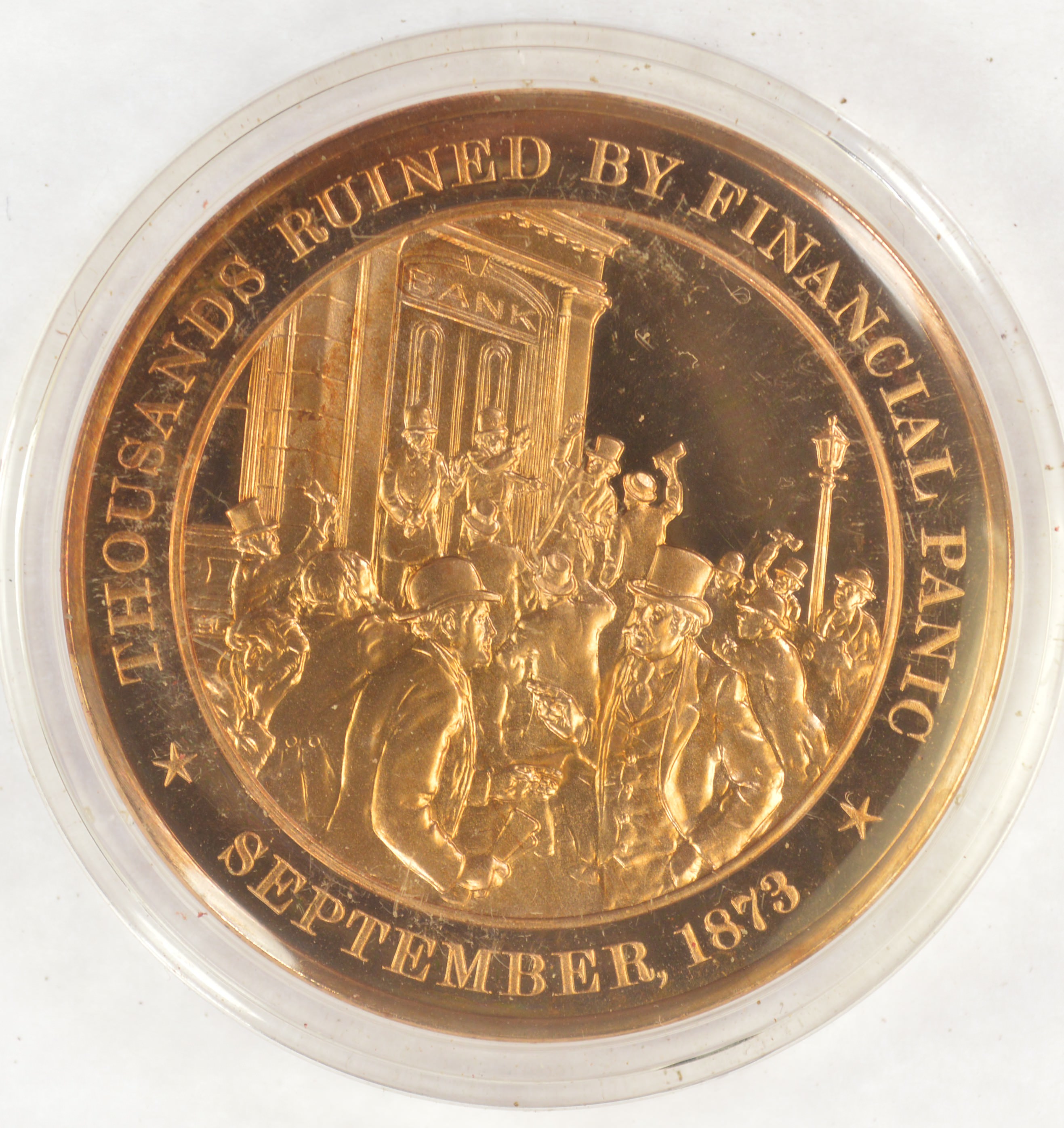 September, 1873 Thousands Ruined By Financial Panic - Bronze Historic ...