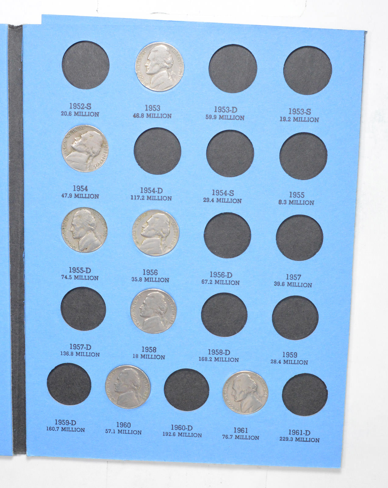 Set of Jefferson Nickels 1938-1961- US Coin Collection lot | Property Room