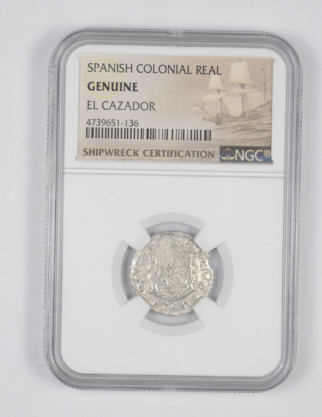 Ship Wreck! El Cazador 1760 - 1 Real - Spanish Colonial NGC Pillar ...