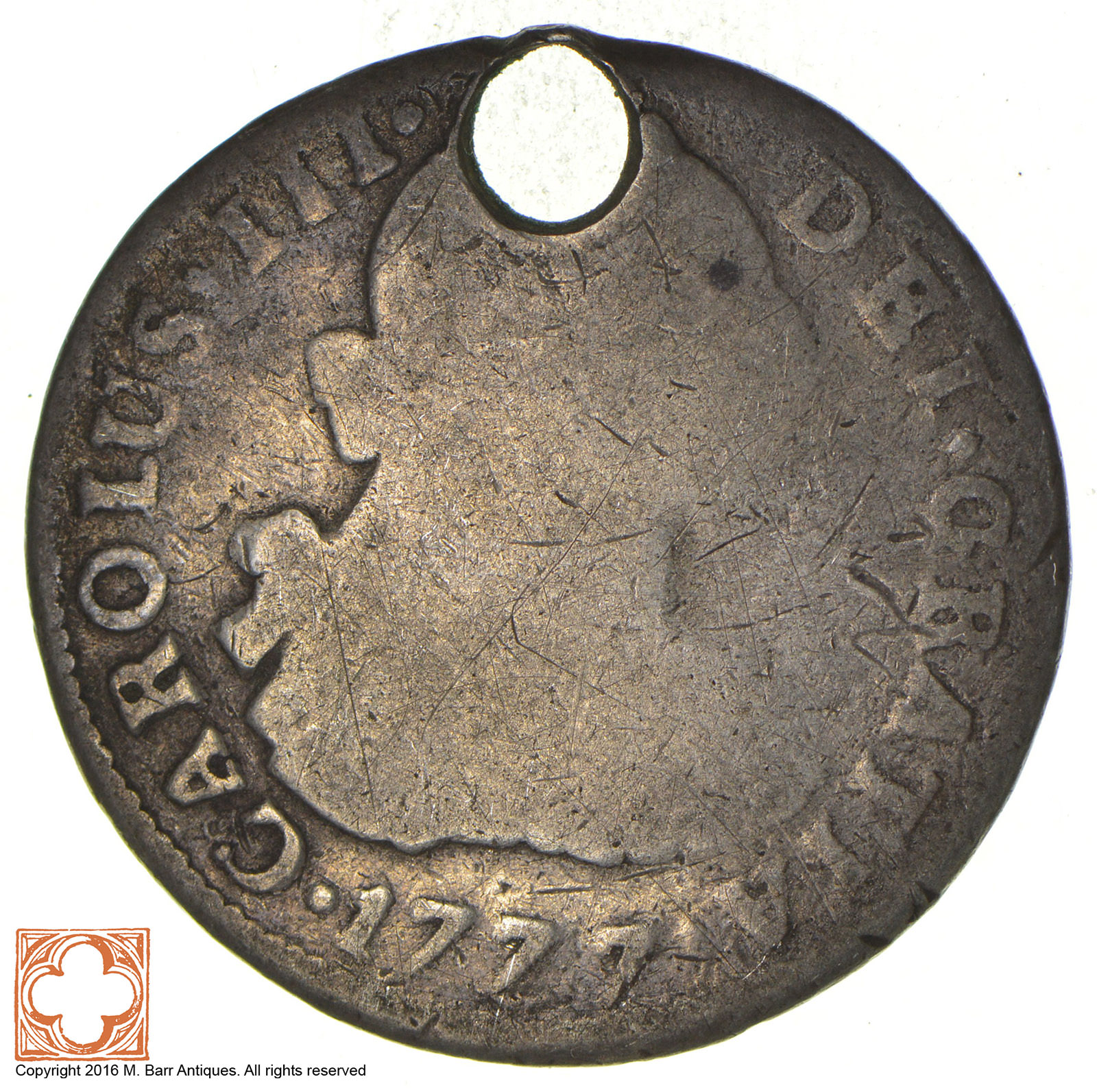 SILVER - 1777 - Panama - 2 Reales - 5.7 Grams - World Silver Coin ...