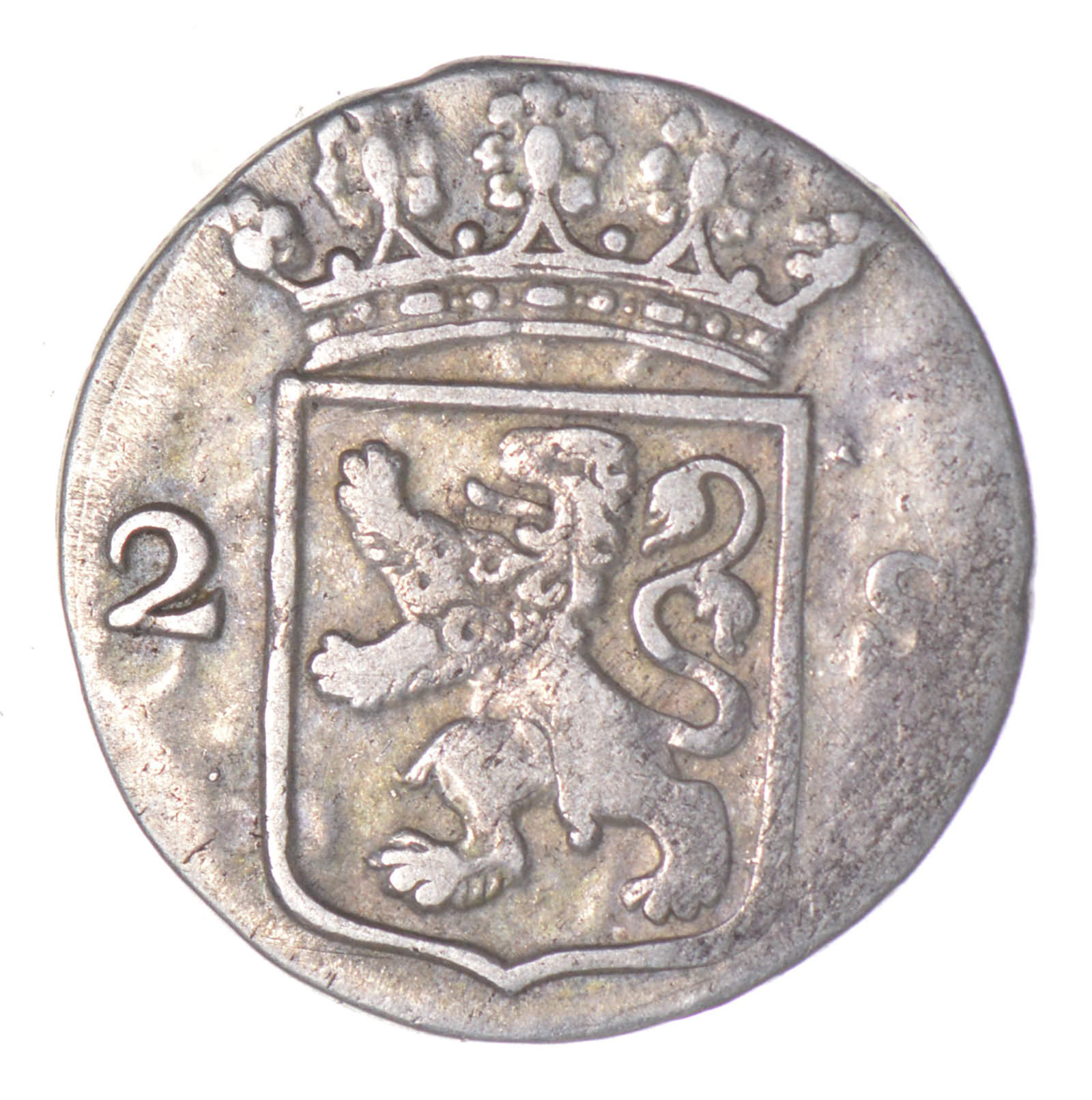 SILVER - 1789 Netherlands 2 Stuivers (Double Wapenstuiver) - World ...