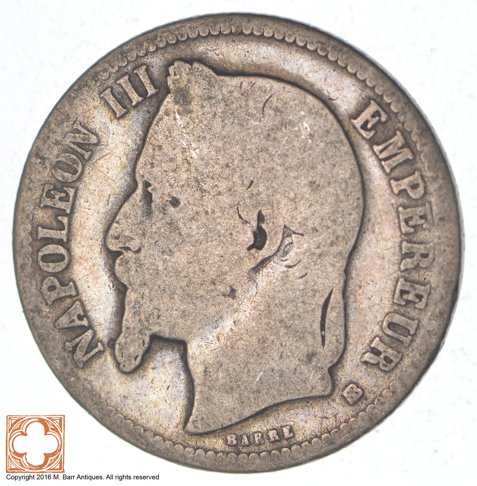 SILVER - 1800's France 1 Franc - World Silver Coin | Property Room