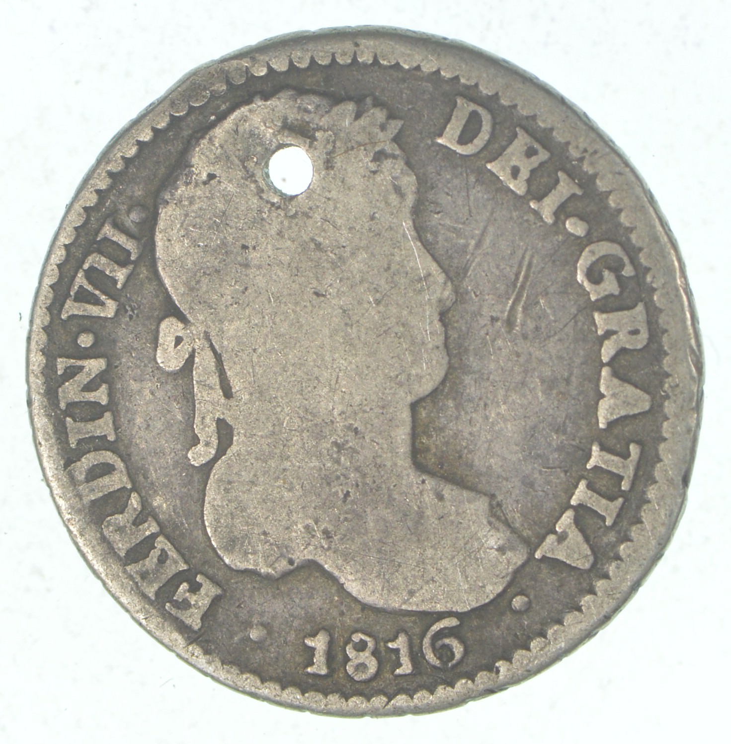 SILVER - 1816 Mexico 1 Real - World Silver Coin | Property Room