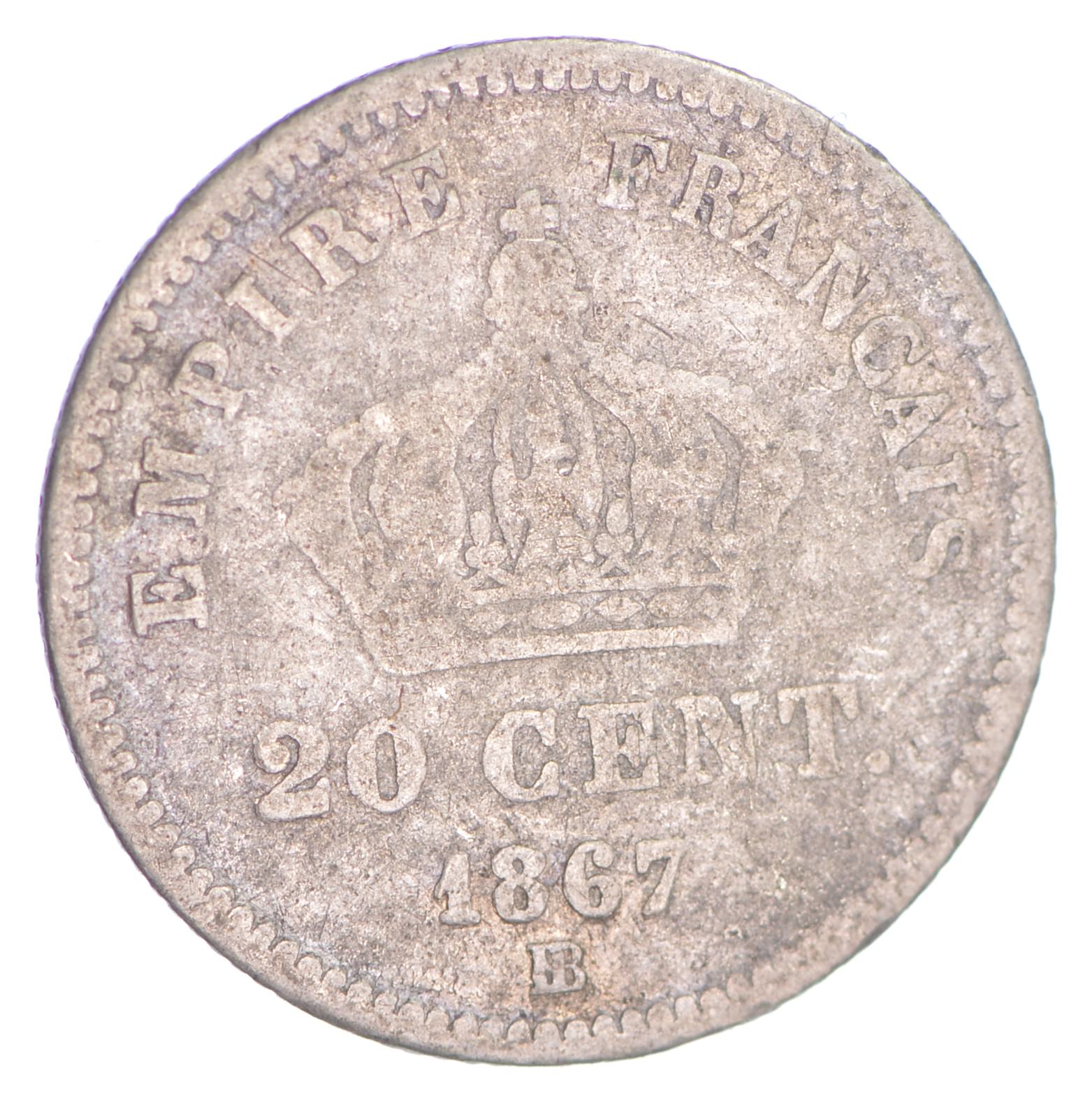 SILVER 1867 France World Silver Coin | Property Room