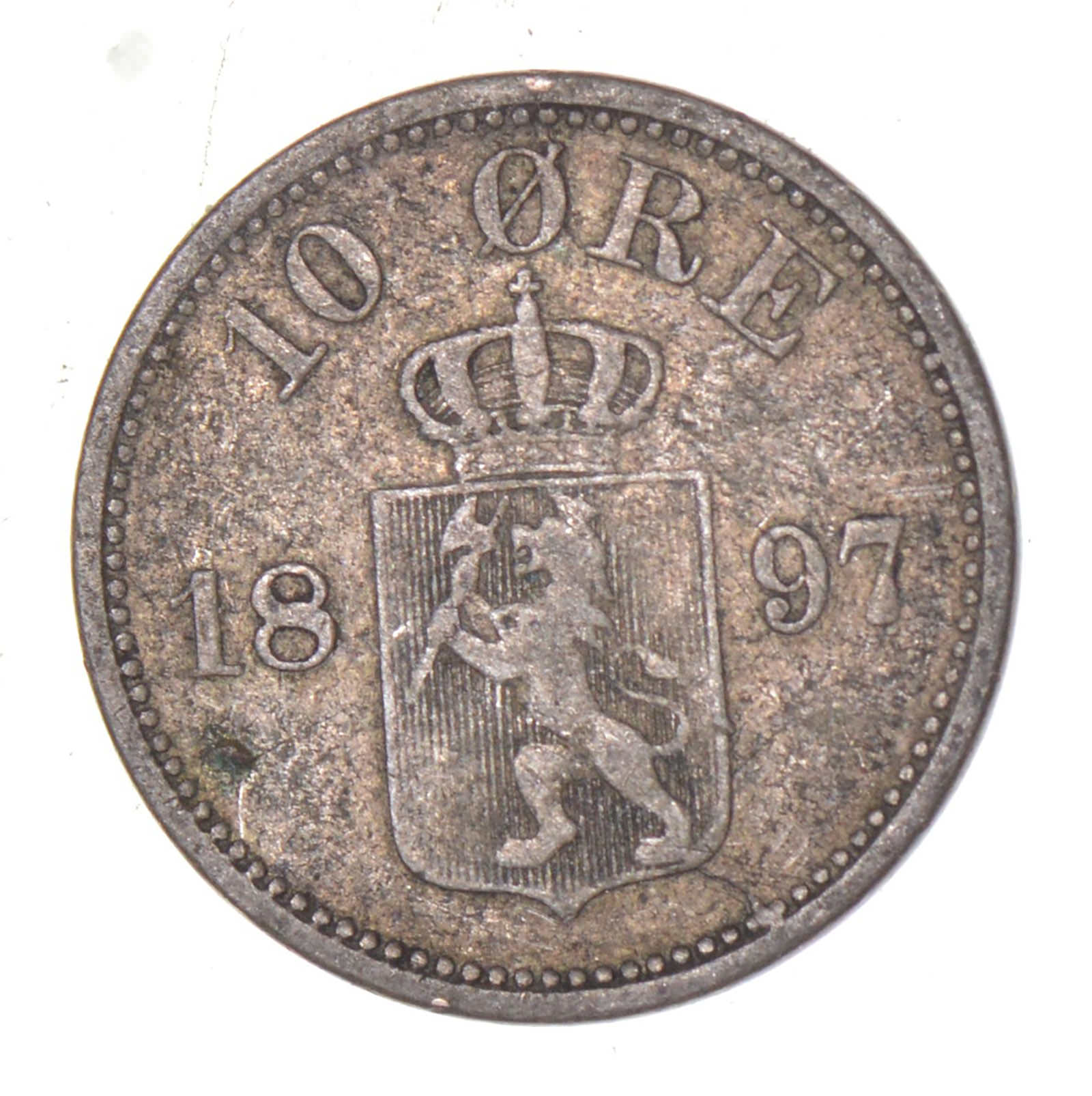 SILVER - 1897 Sweden 10 Ore - World Silver Coin | Property Room