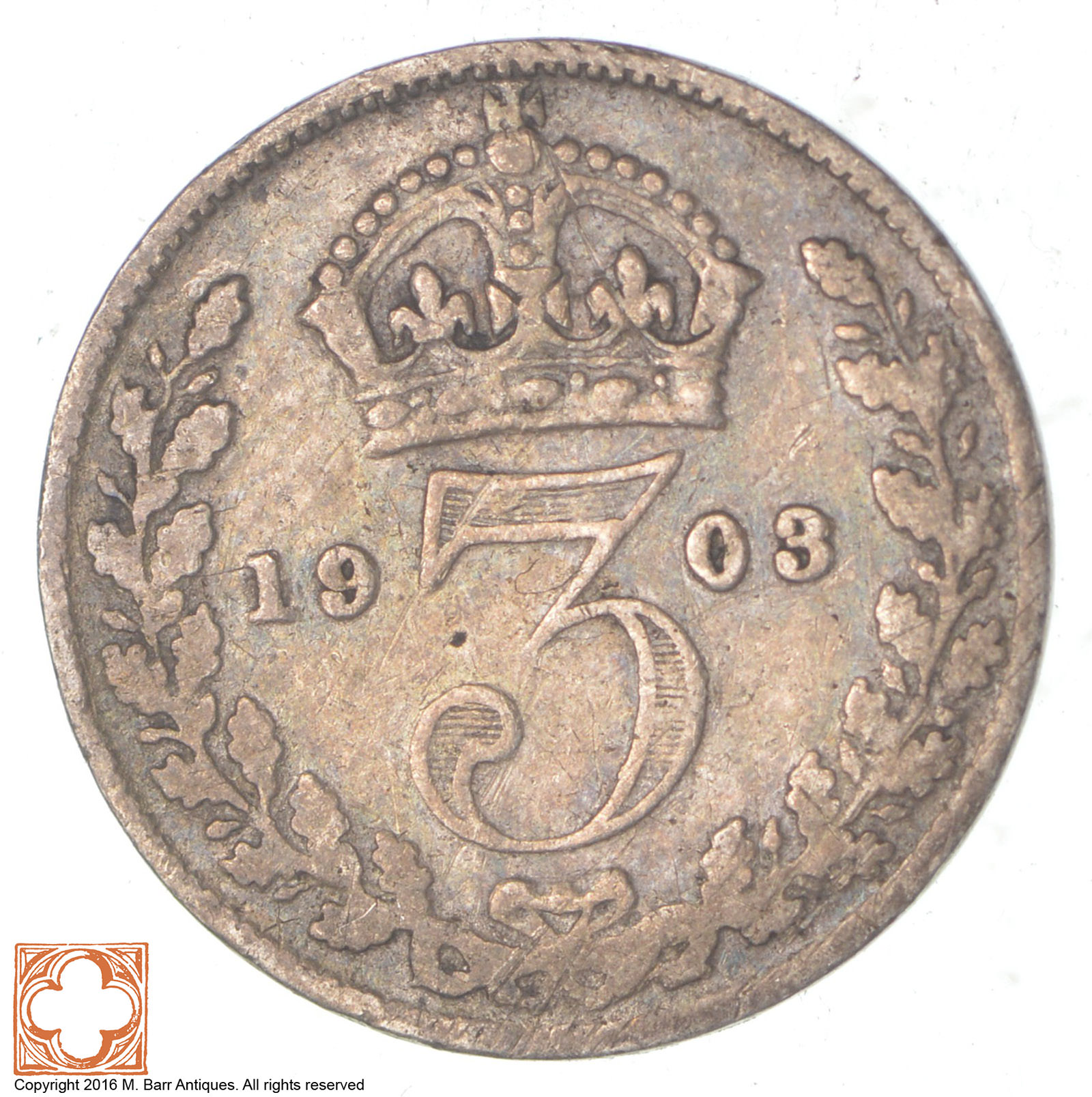 SILVER - 1903 Great Britain 3 Pence - World Silver Coin | Property Room