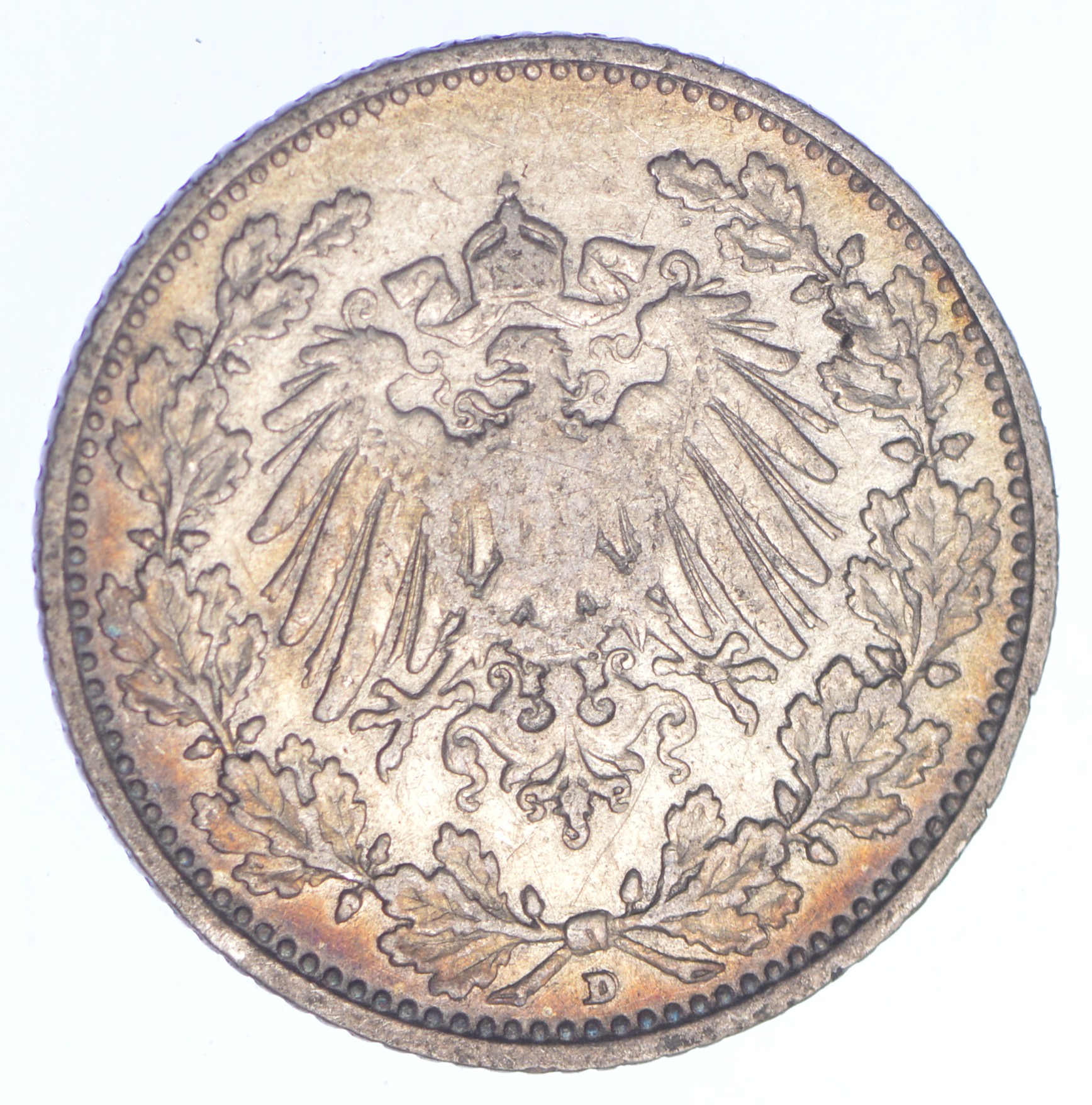 SILVER - 1905 Germany 1/2 Mark - World Silver Coin | Property Room