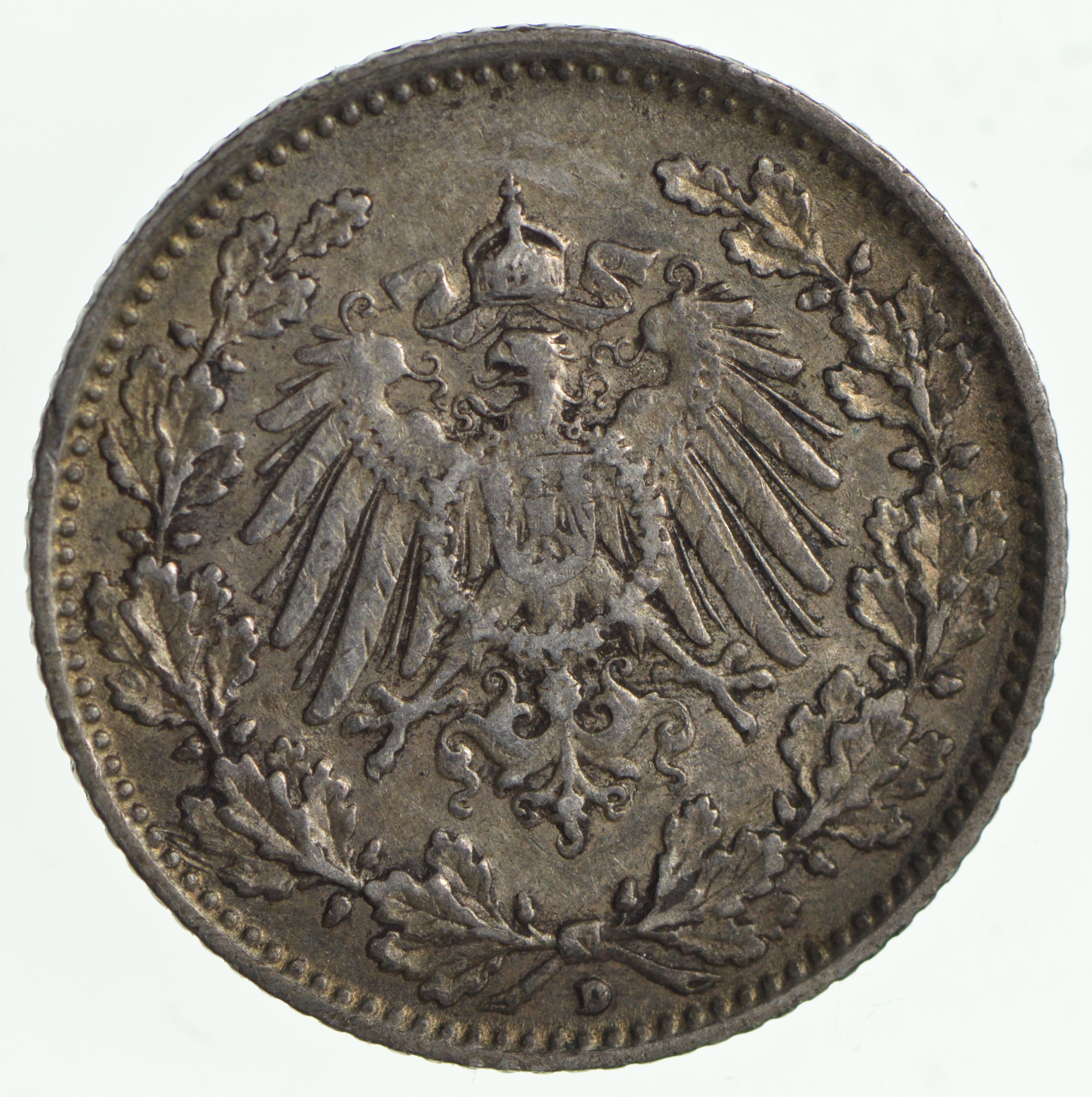 SILVER - 1905 Germany 1/2 Mark - World Silver Coin | Property Room