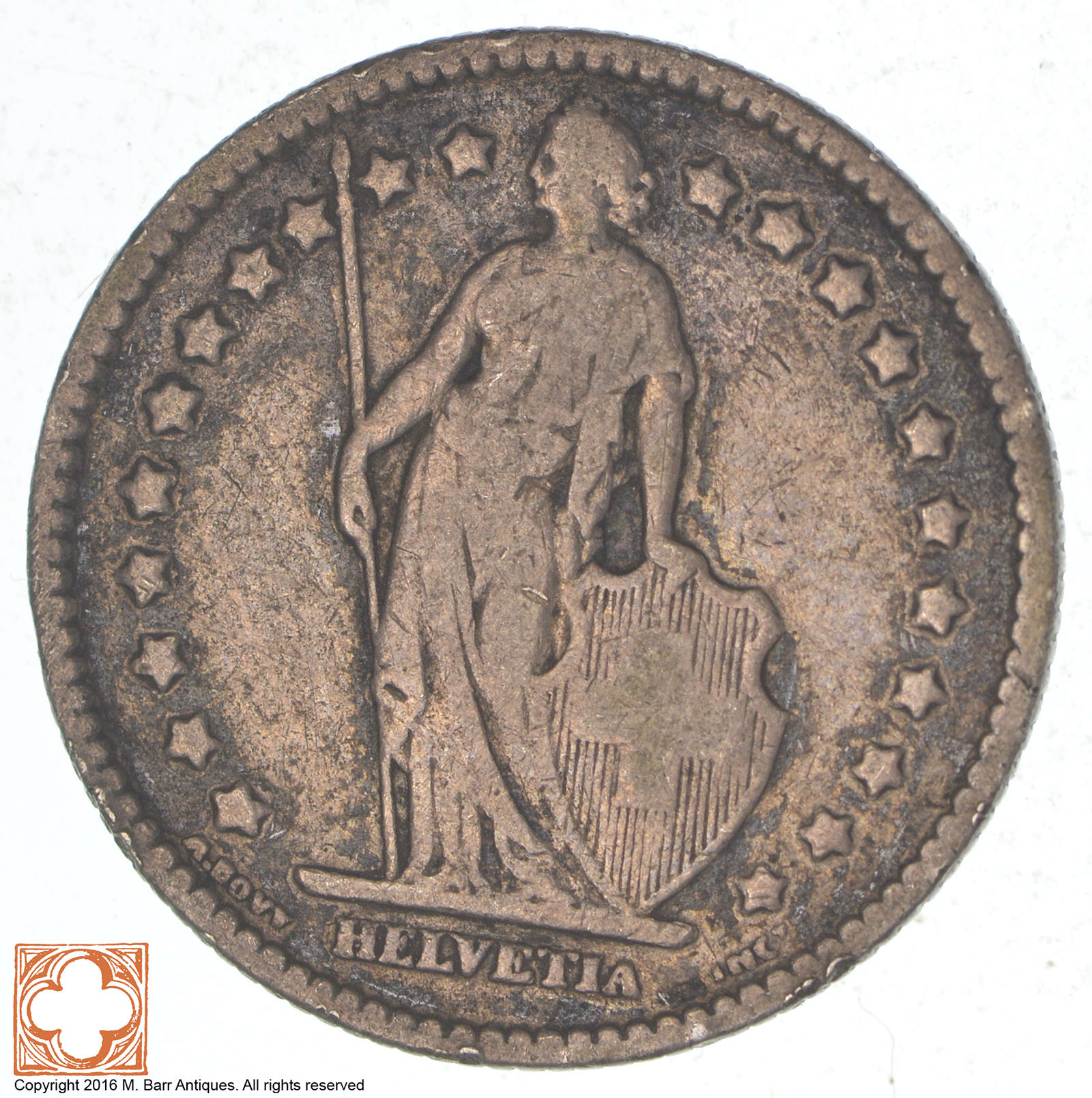 SILVER - 1905 Switzerland 1 Franc - World Silver Coin | Property Room