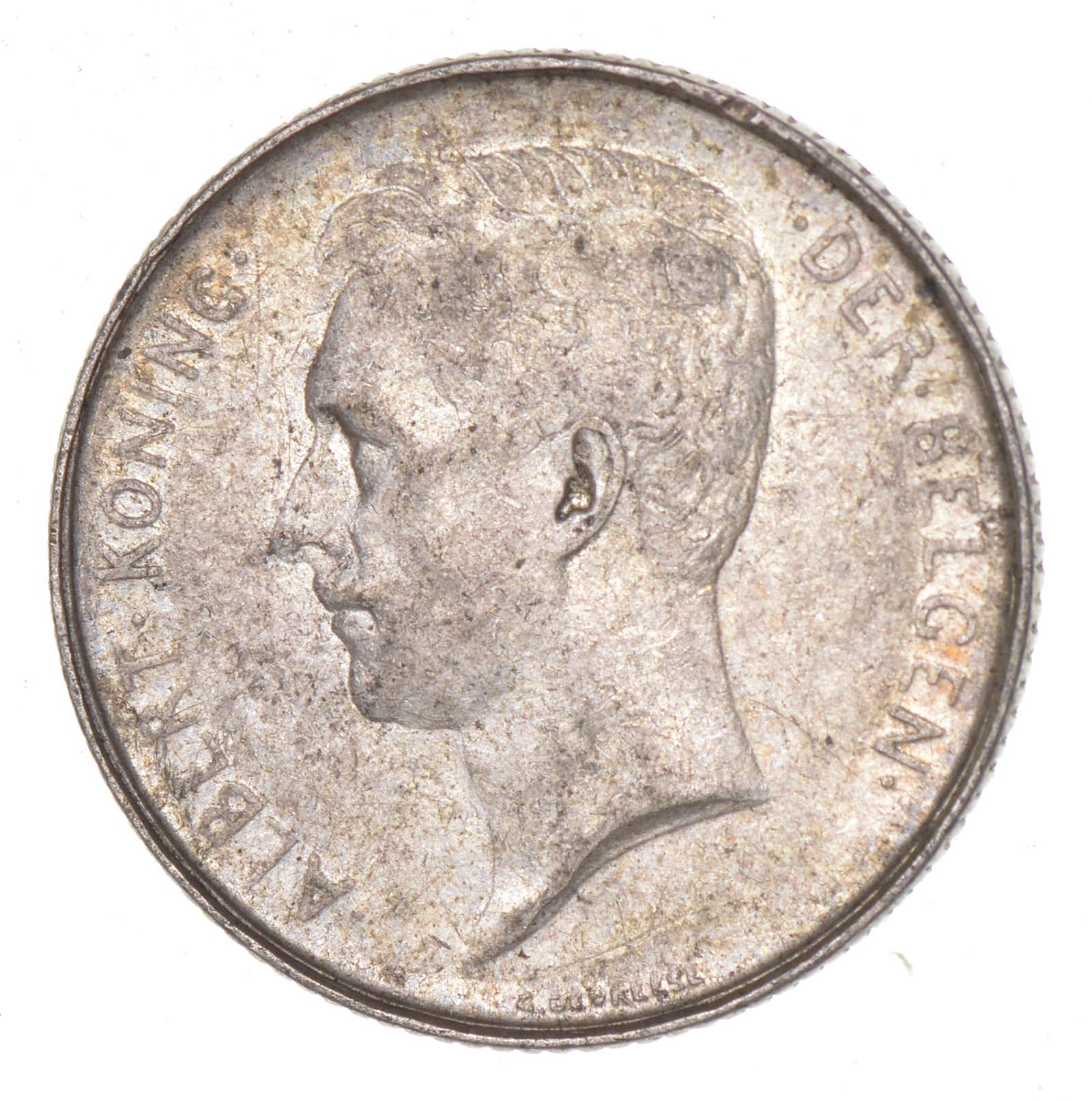 SILVER - 1912 Belgium 1 Frank - World Silver Coin 5.0 Grams | Property Room