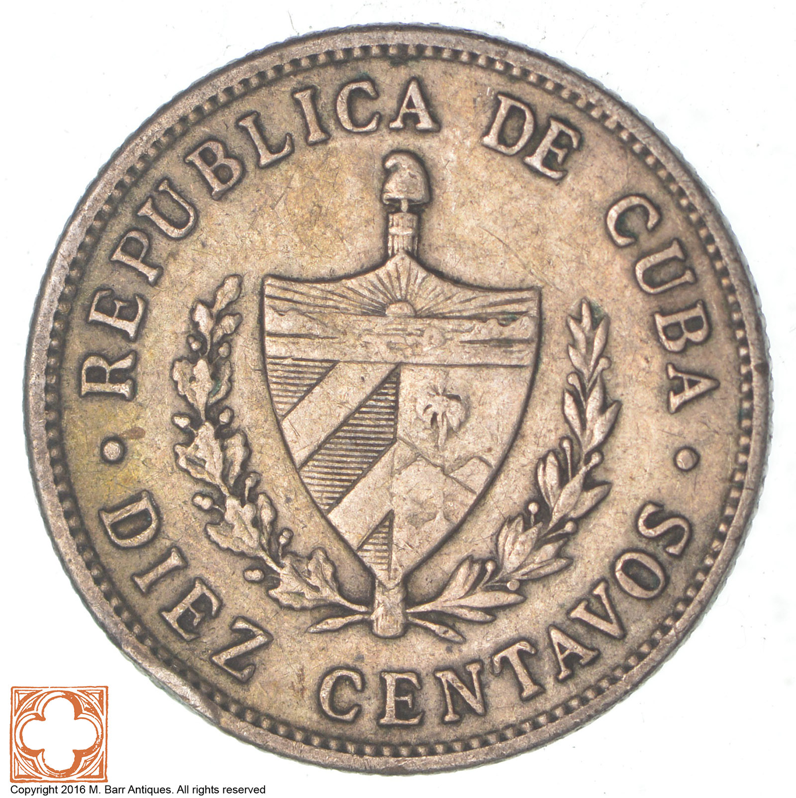 SILVER - 1915 Cuba 10 Cents - World Silver Coin | Property Room