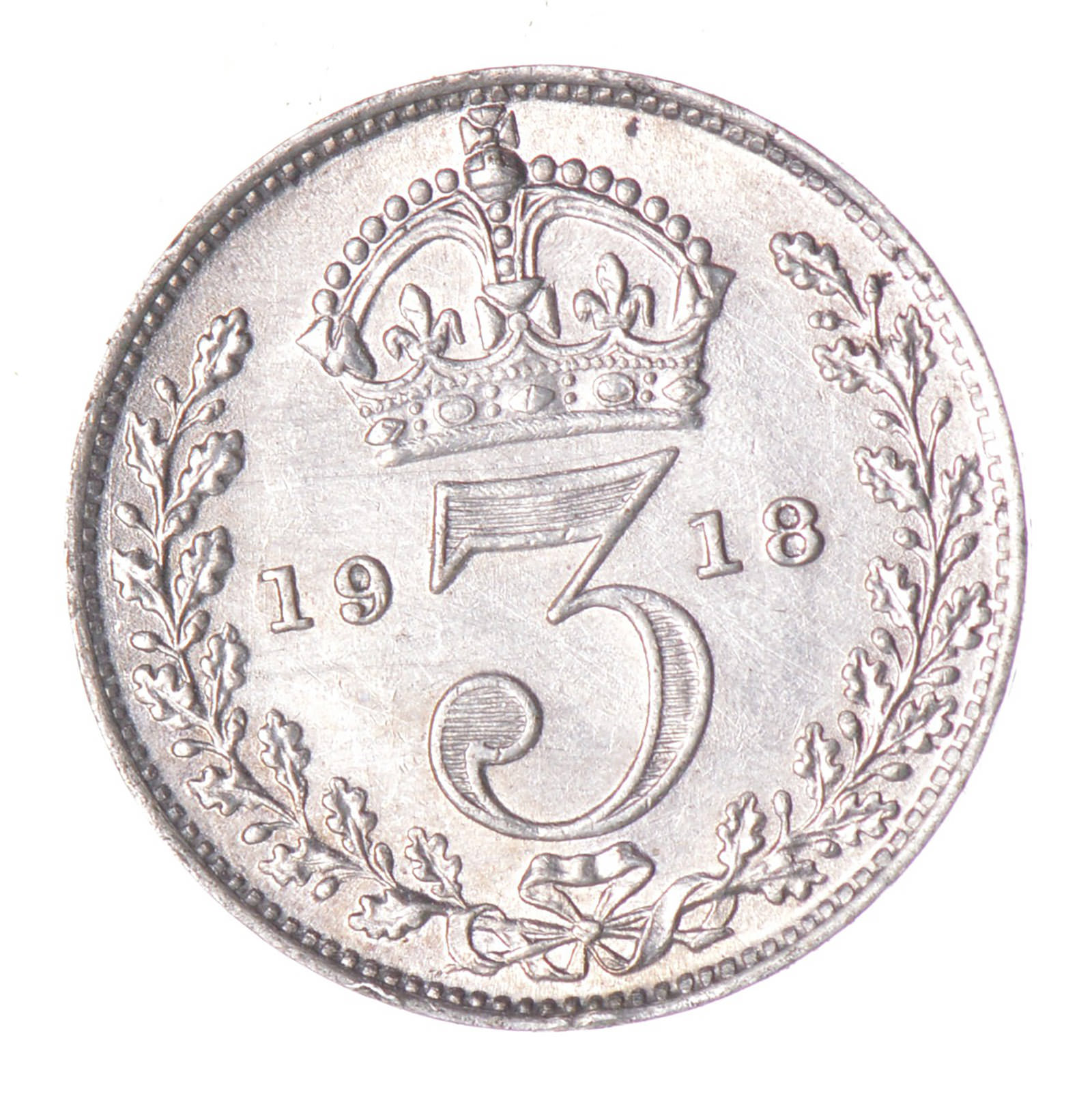 SILVER - 1918 Great Britain 3 Pence - World Silver Coin | Property Room