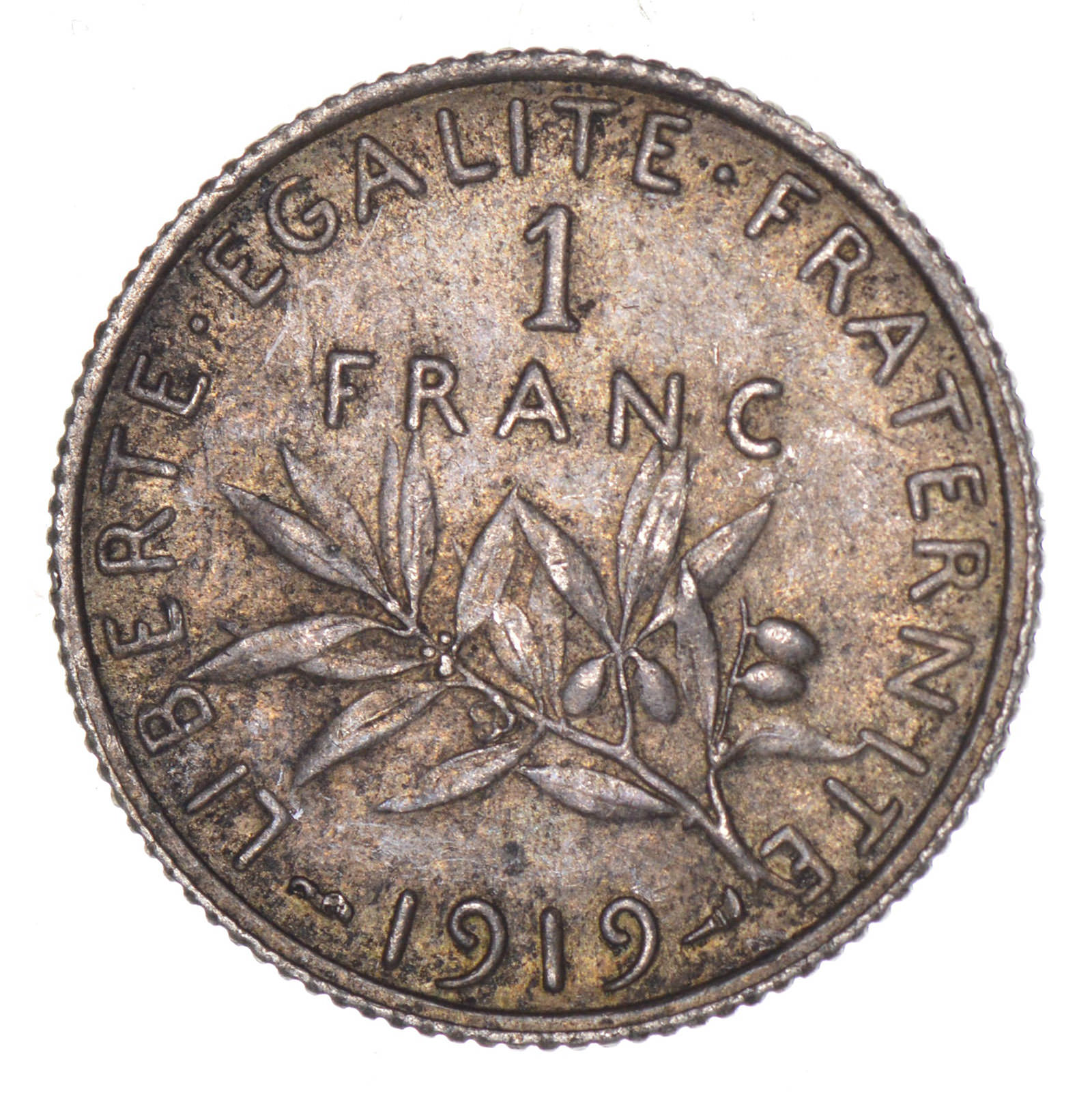 SILVER - 1919 France 1 Franc - World Silver Coin | Property Room