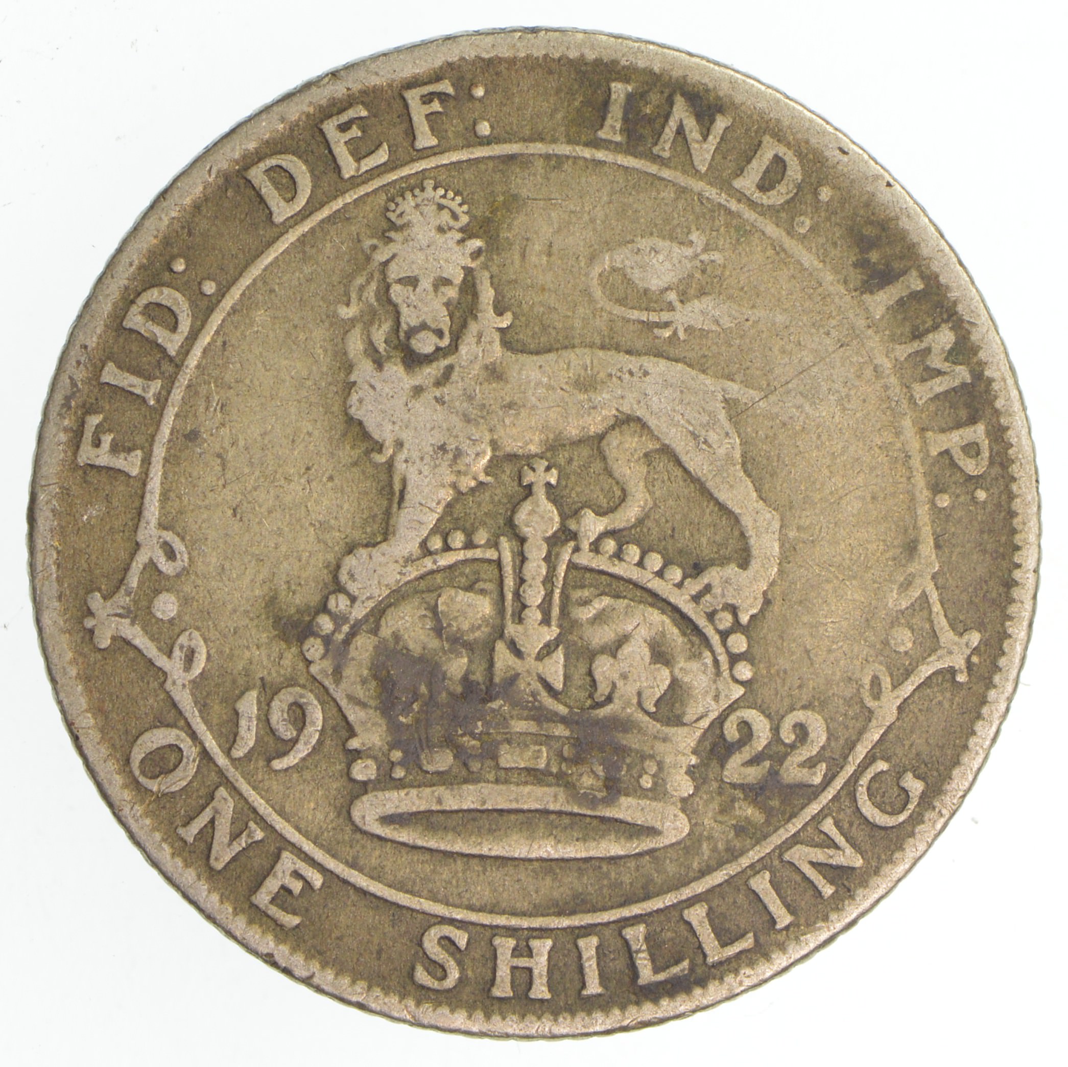 Silver 1922 Great Britain 1 Shilling | Property Room