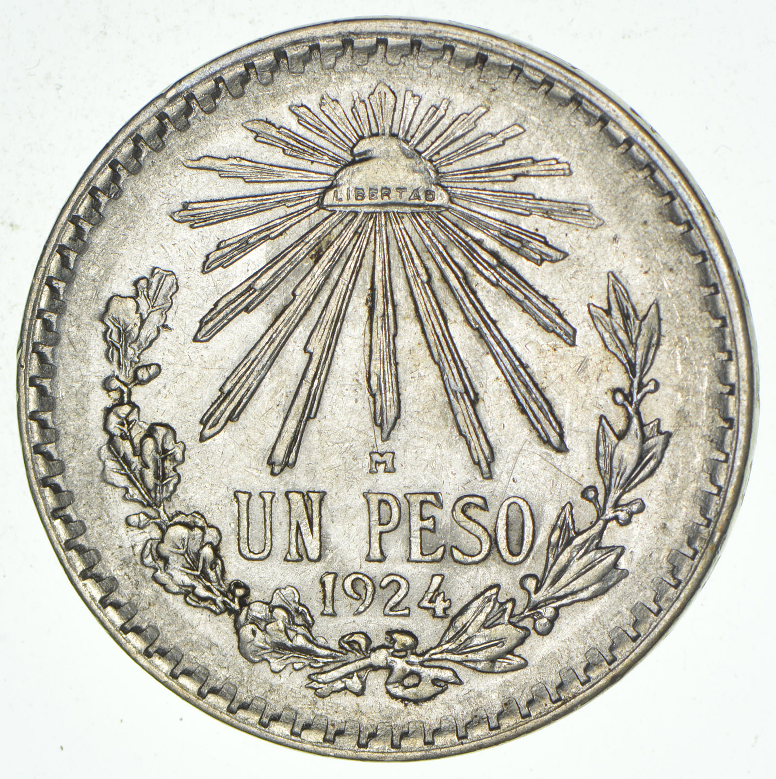 SILVER - 1924 Mexico 1 Peso - World Silver Coin 16.7 Grams | Property Room