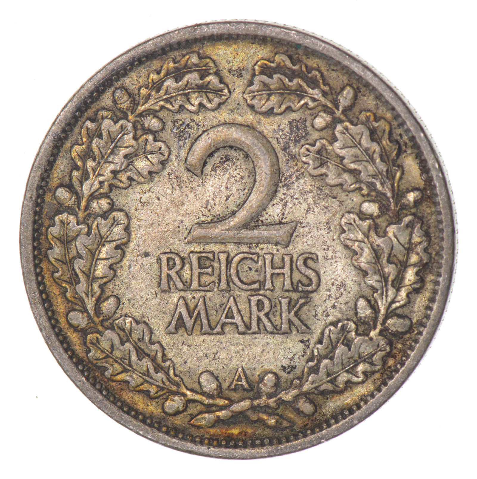 SILVER - 1925 Germany 2 Reichsmark - World Silver Coin 10.0 Grams ...