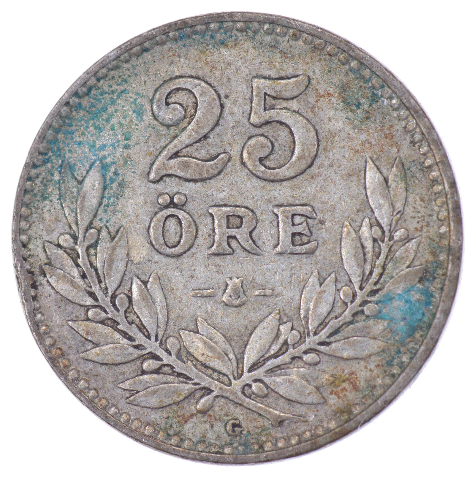 SILVER - 1938 Sweden 25 Ore - World Silver Coin | Property Room