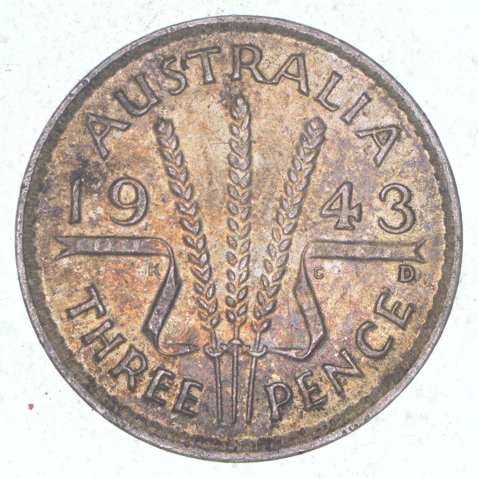 SILVER - 1943 Australia 3 Pence - World Silver Coin | Property Room