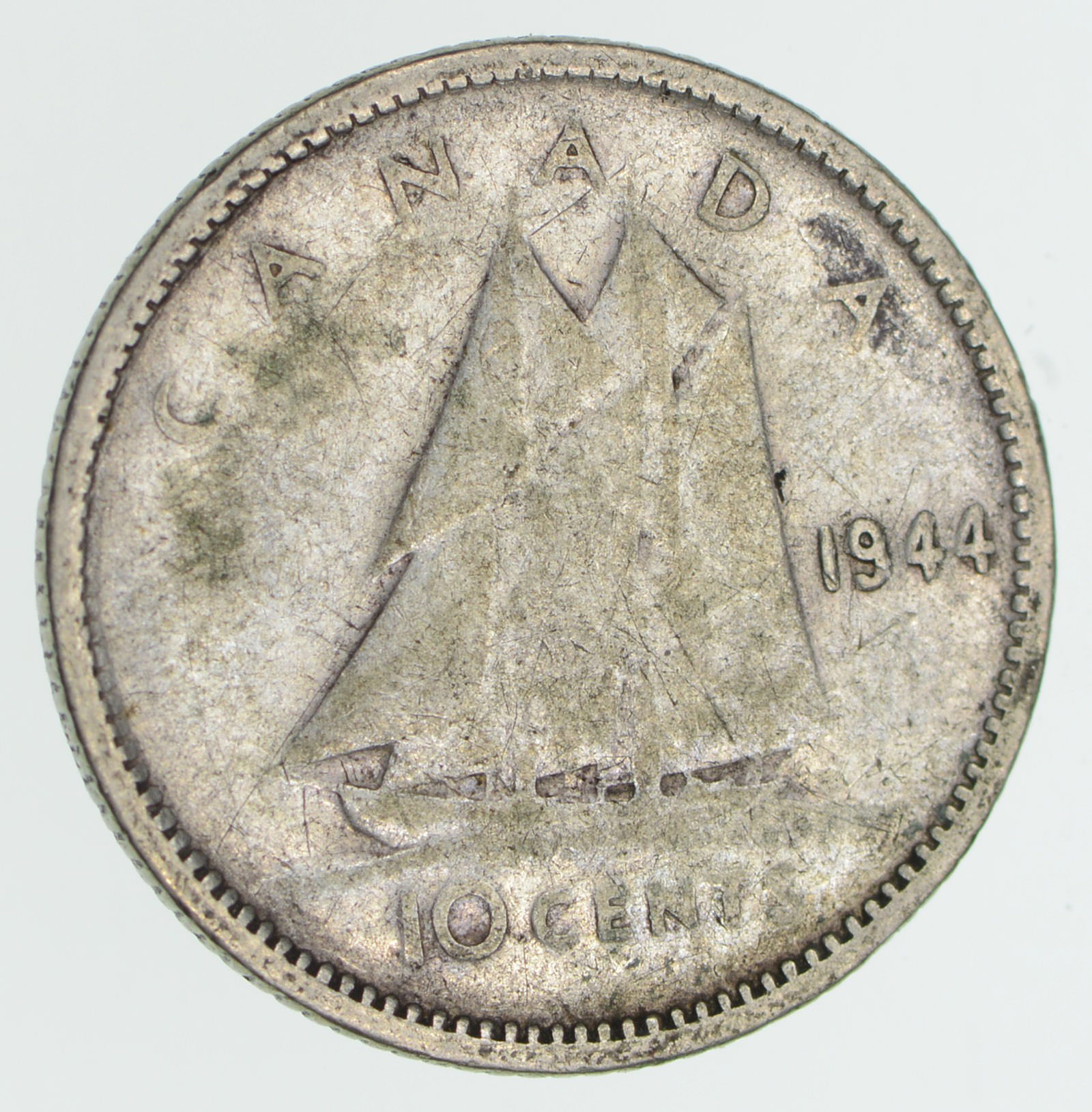 SILVER - 1944 Canada 10 Cents - World Silver Coin | Property Room