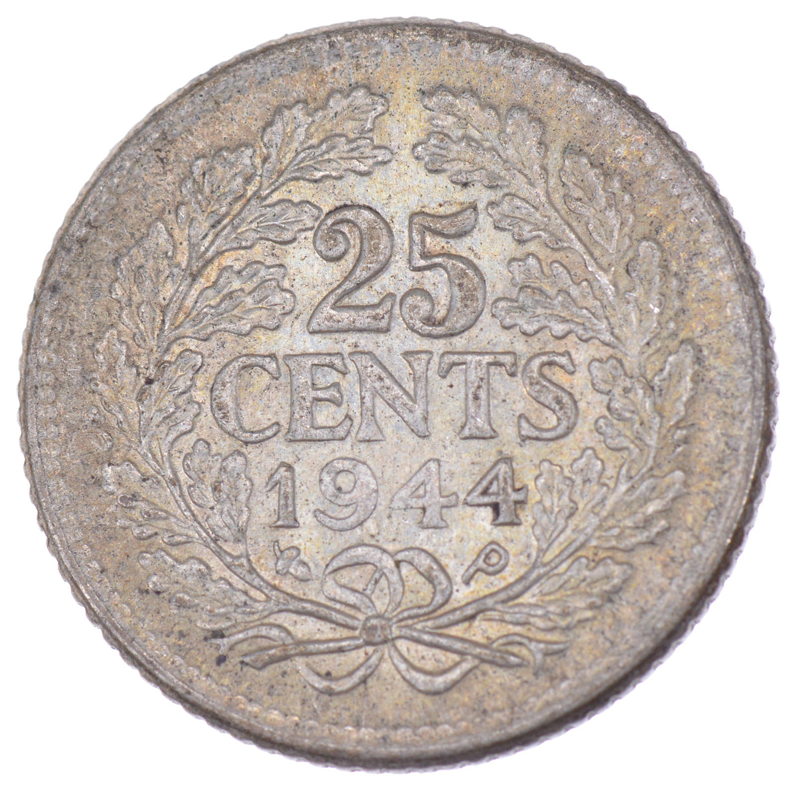 SILVER - 1944 Netherlands 25 Cents - World Silver Coin | Property Room