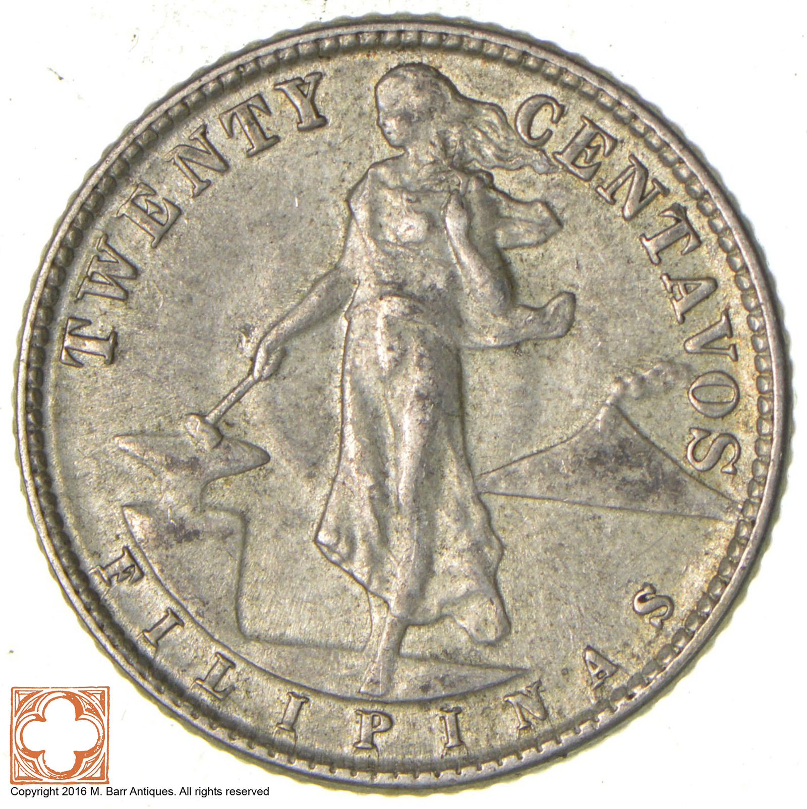SILVER - 1944 - Philippines - 20 Centavos - World Silver Coin ...