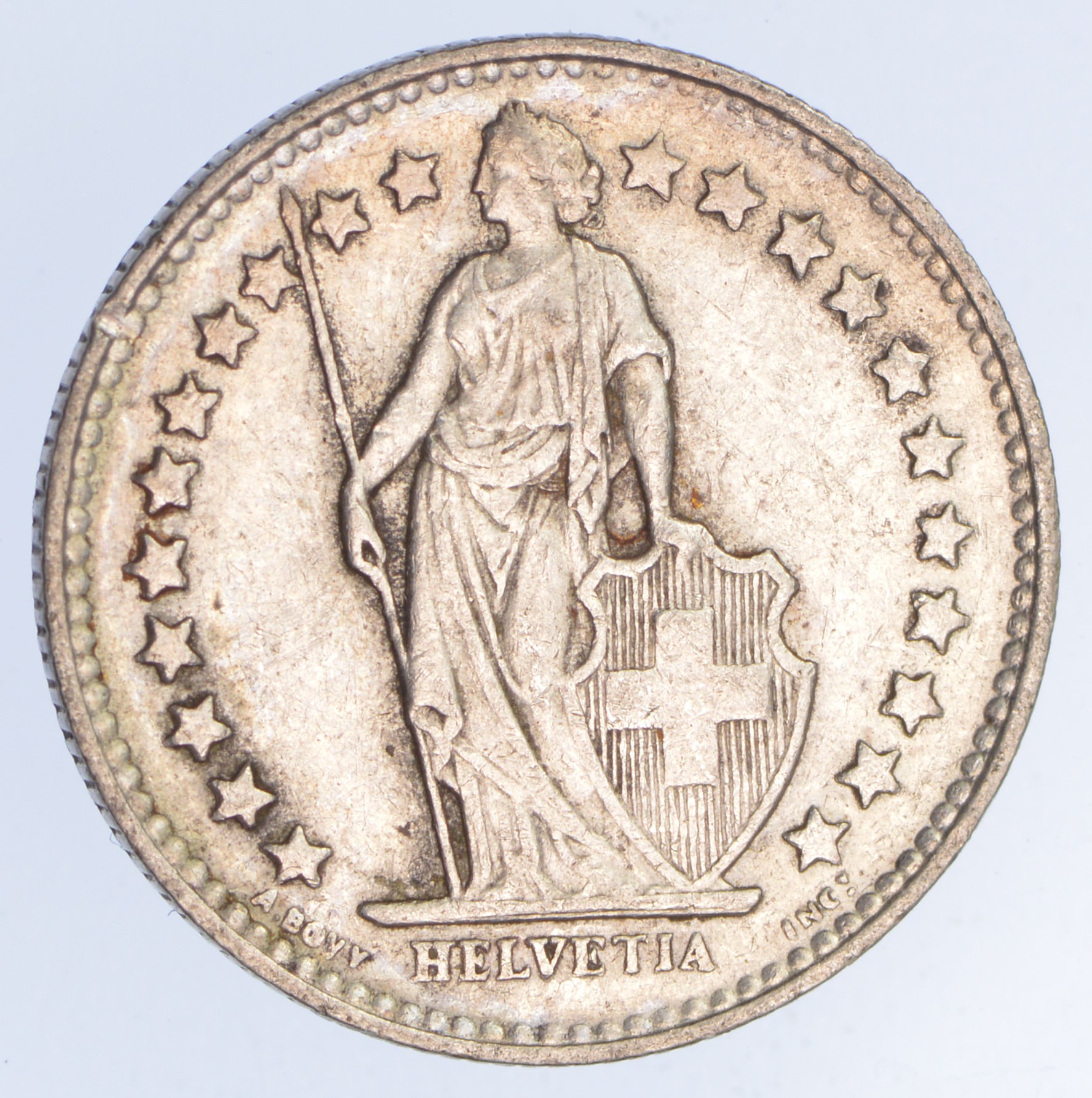 SILVER 1945 Switzerland World Silver Coin | Property Room