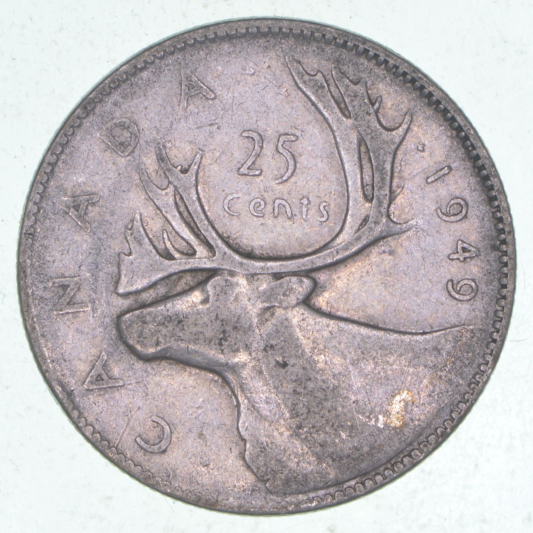 SILVER - 1949 Canada 25 Cents - World Silver Coin 5.8 Grams! | Property ...