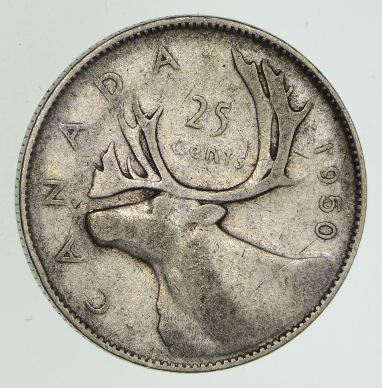 SILVER - 1950 Canada 25 Cents - World Silver Coin 6.1 Grams | Property Room
