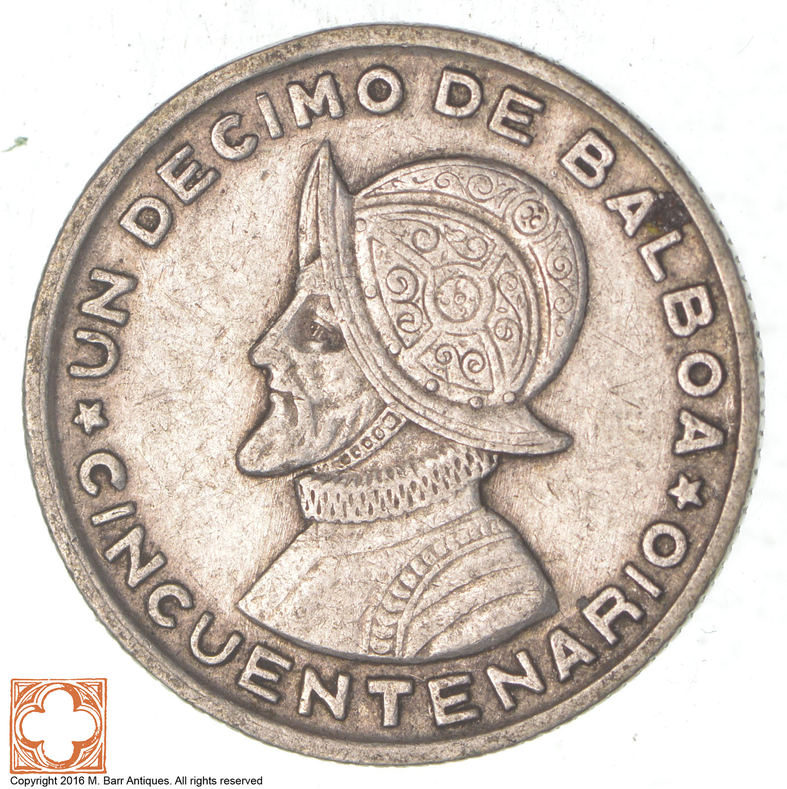 SILVER - 1953 Panama 1/10 Balboa - World Silver Coin | Property Room