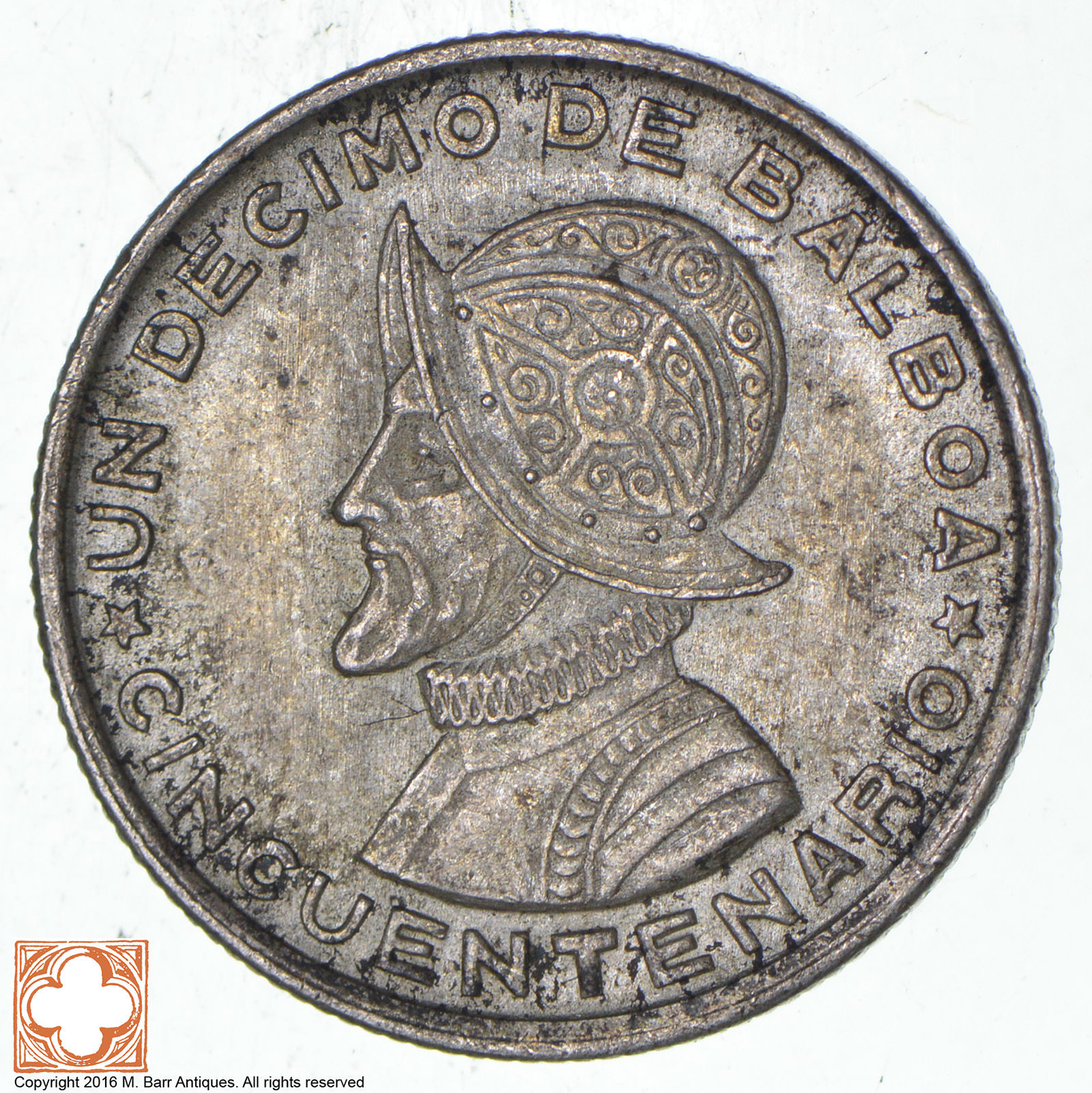 SILVER - 1953 Panama 1/10 Balboa - World Silver Coin | Property Room