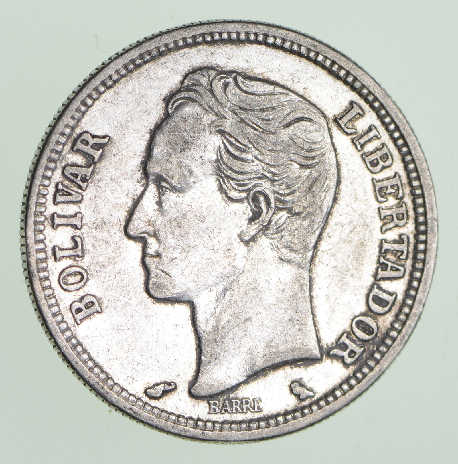 SILVER - 1960 Venezuela 1 Bolivar - World Silver Coin 5.0 Grams ...