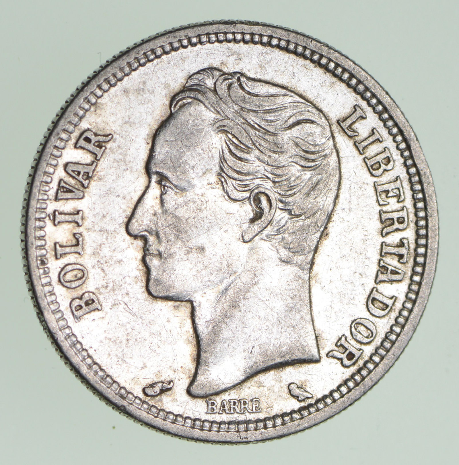 SILVER - 1960 Venezuela 1 Bolivar - World Silver Coin 5.0 Grams ...