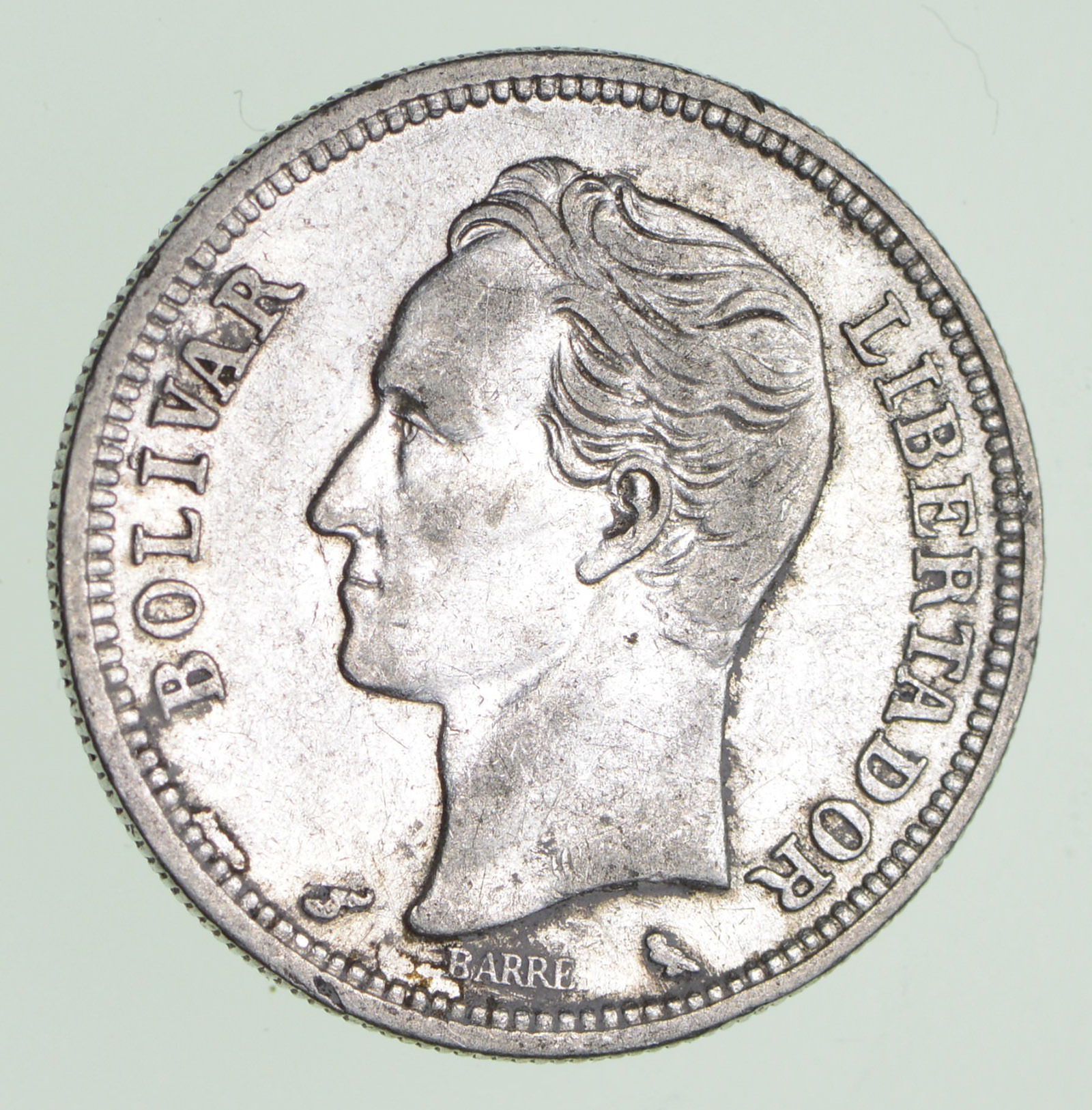 SILVER - 1960 Venezuela 1 Bolivar - World Silver Coin 5.0 Grams ...